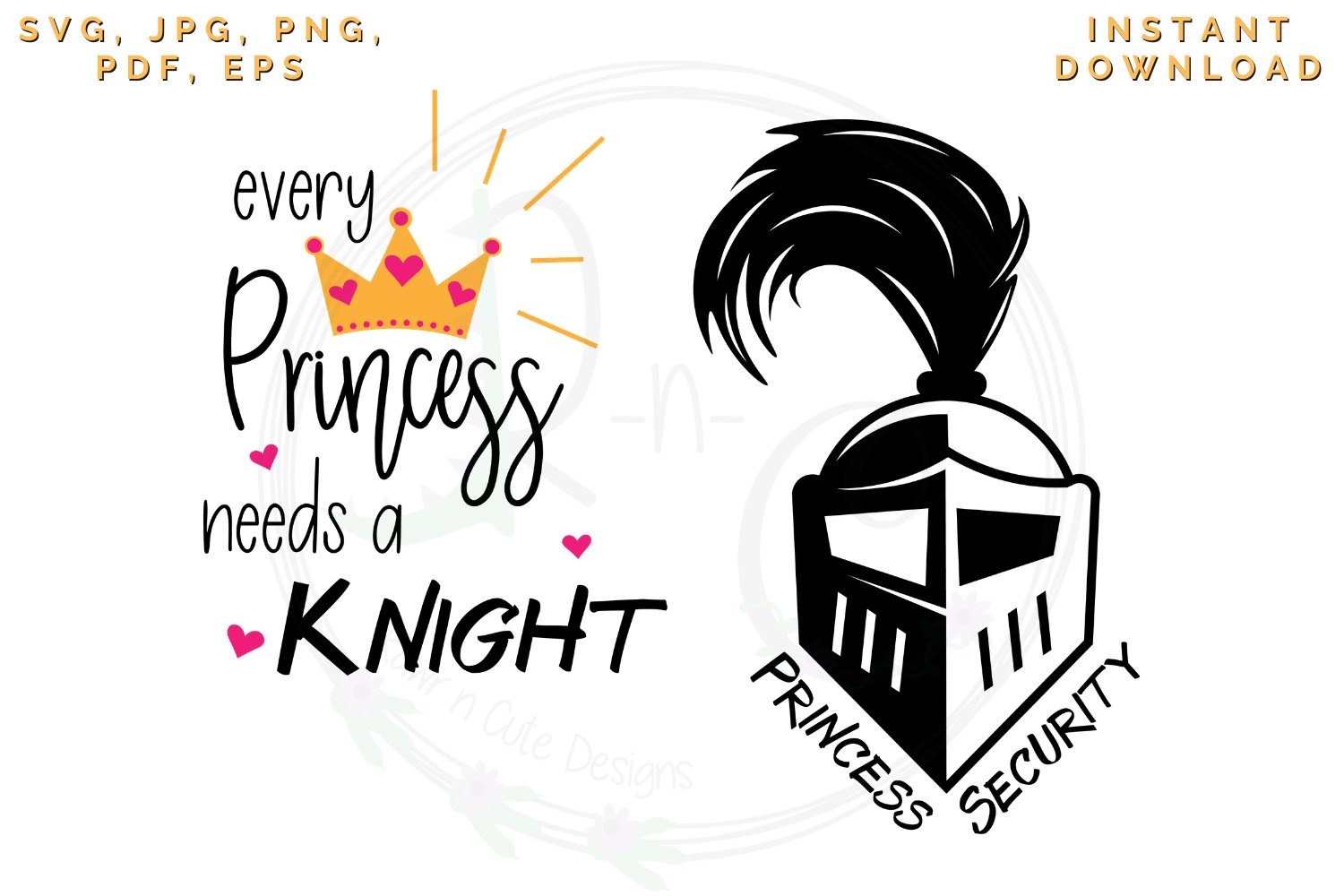 Princess and Security cut file, Royalty SVG (1102461) | Cut Files ...