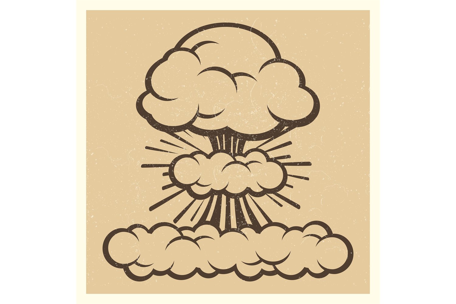 Big explosion sketch drawing vintage element (911034) | Illustrations ...