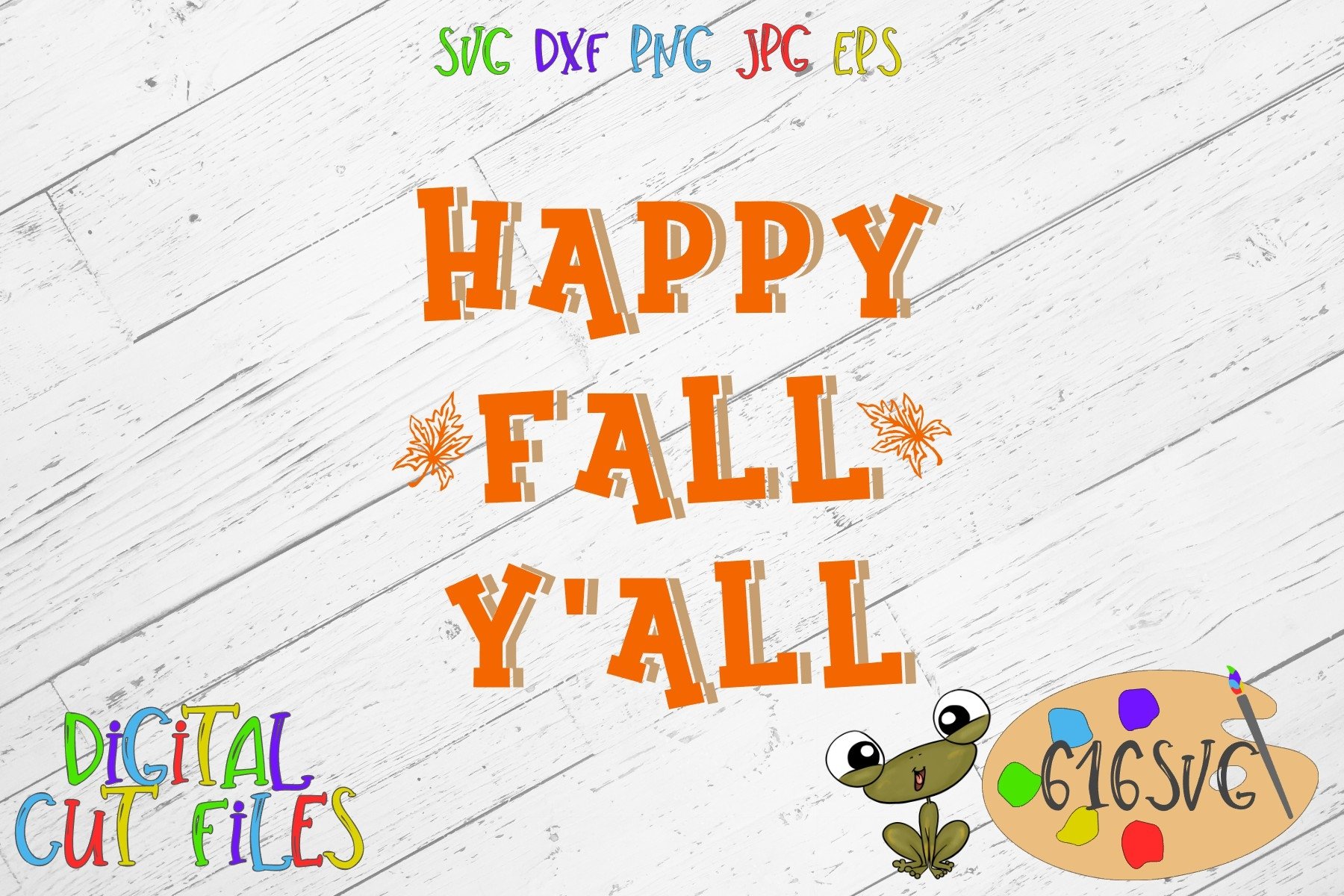 Happy Fall Y'all SVG, DXF, JPG, PNG, AI, EPS (136671) | SVGs | Design ...