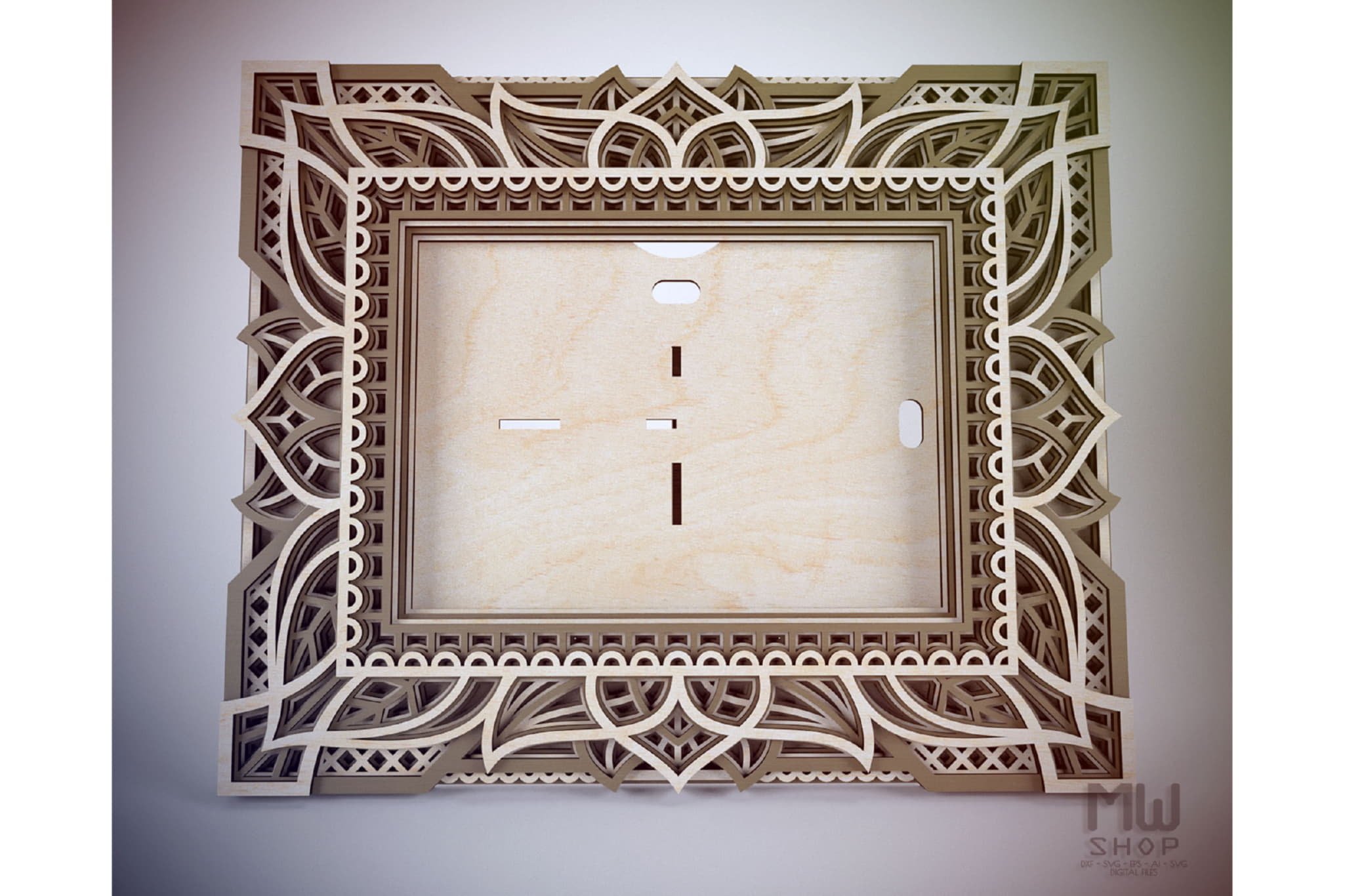F15 - Multilayer Photo Frame, Laser Cut 5x7 Photo Frame DXF (580014 ...
