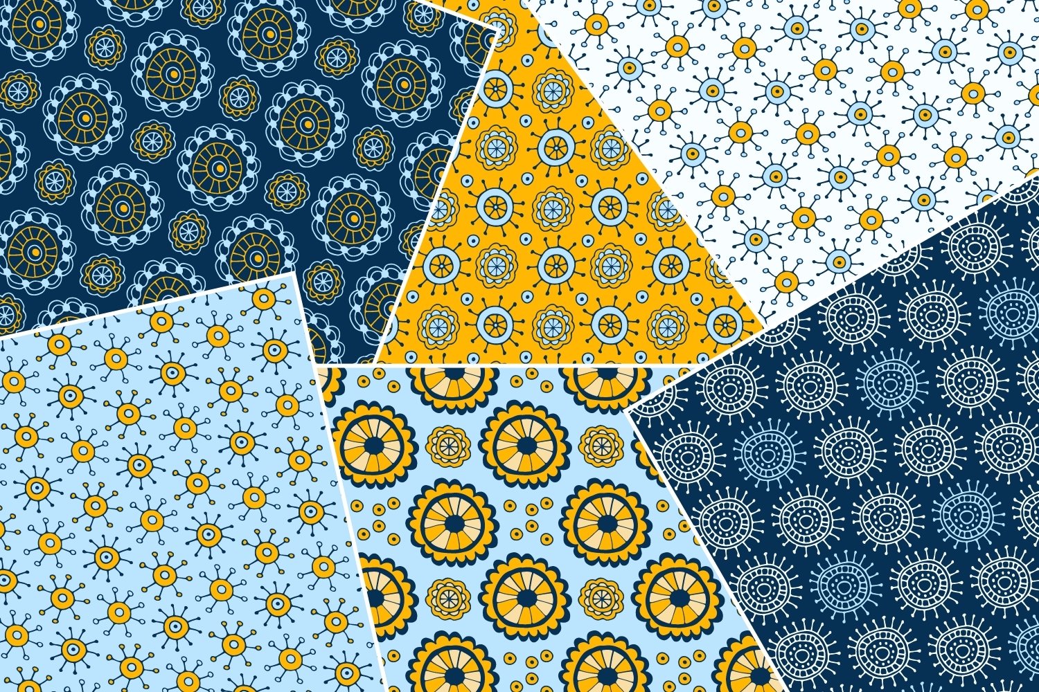 Digital paper - hand drawn doodle shapes (60715) | Patterns | Design ...