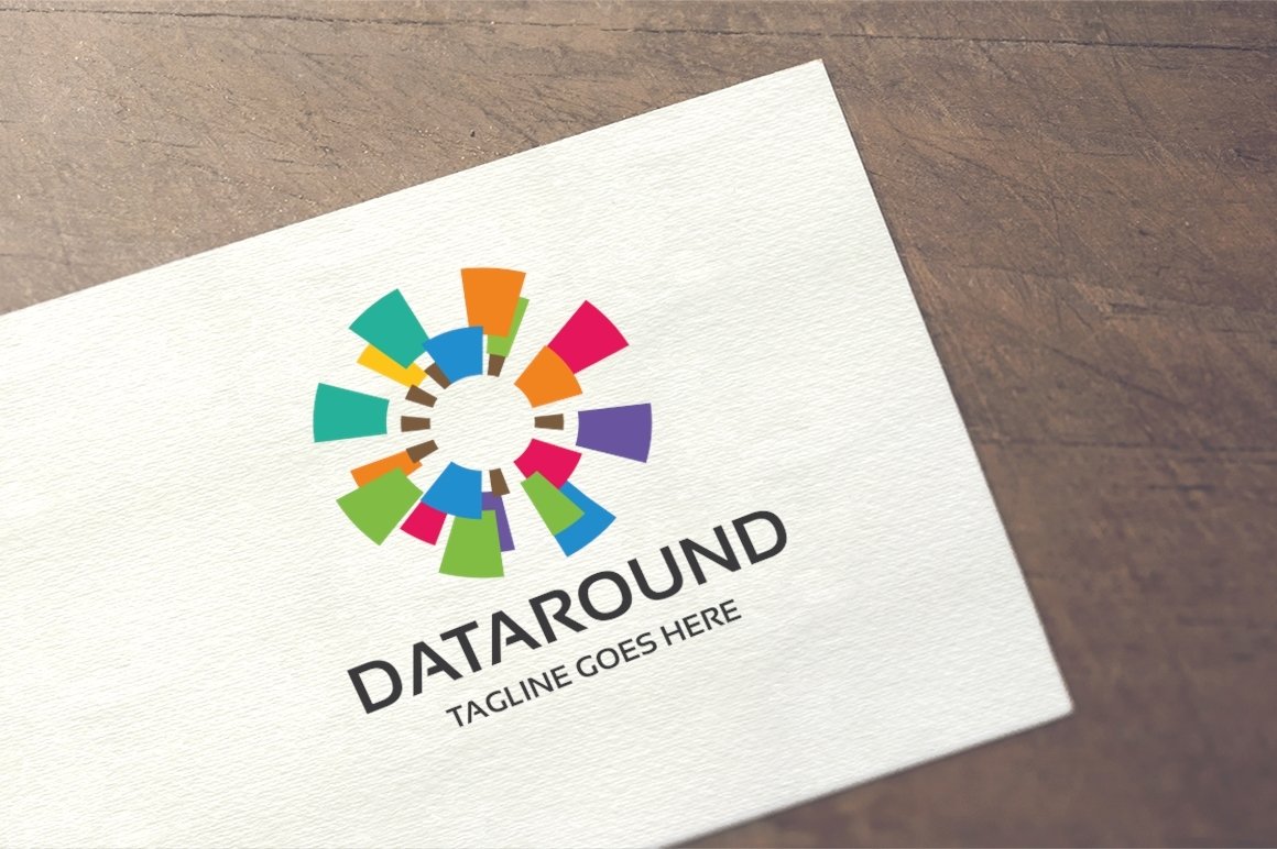 Data Round Logo (669811) | Logos | Design Bundles
