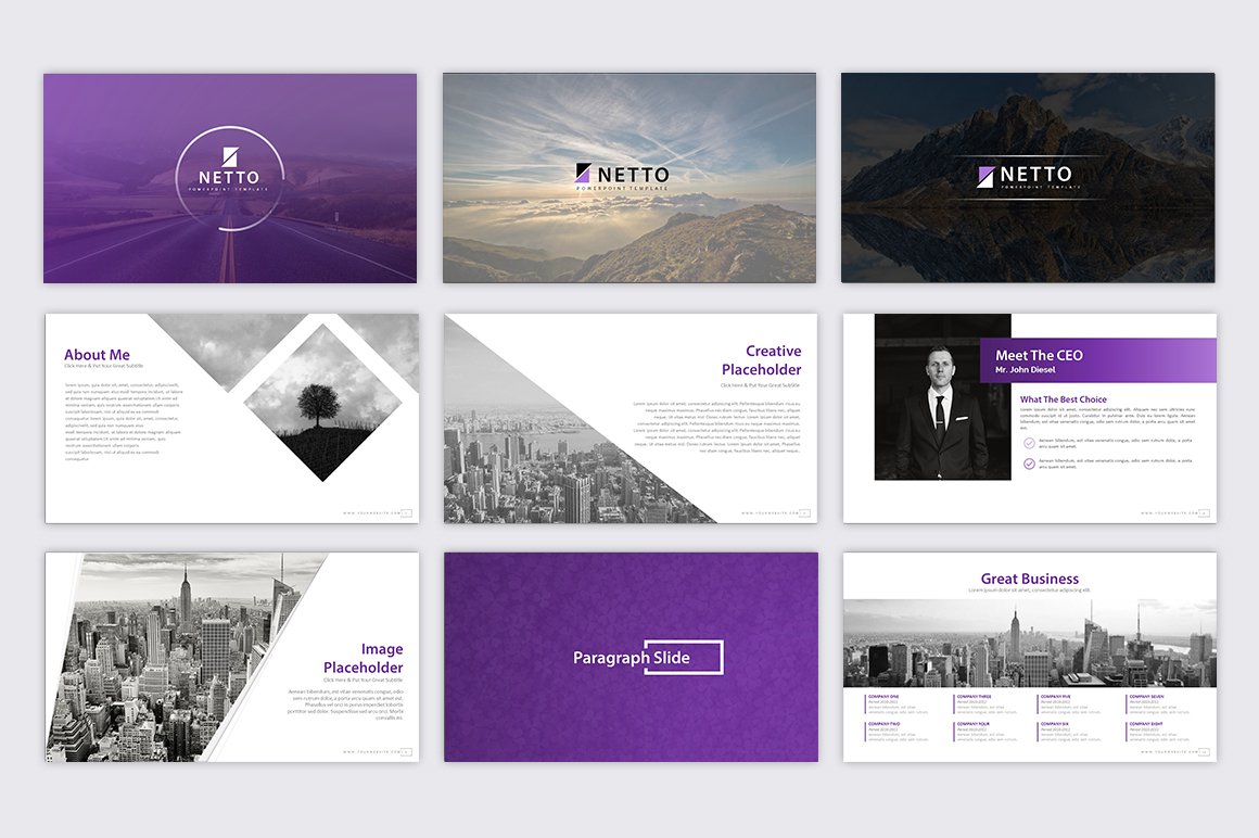 Netto Powerpoint Template (46711) | Presentation Templates | Design Bundles