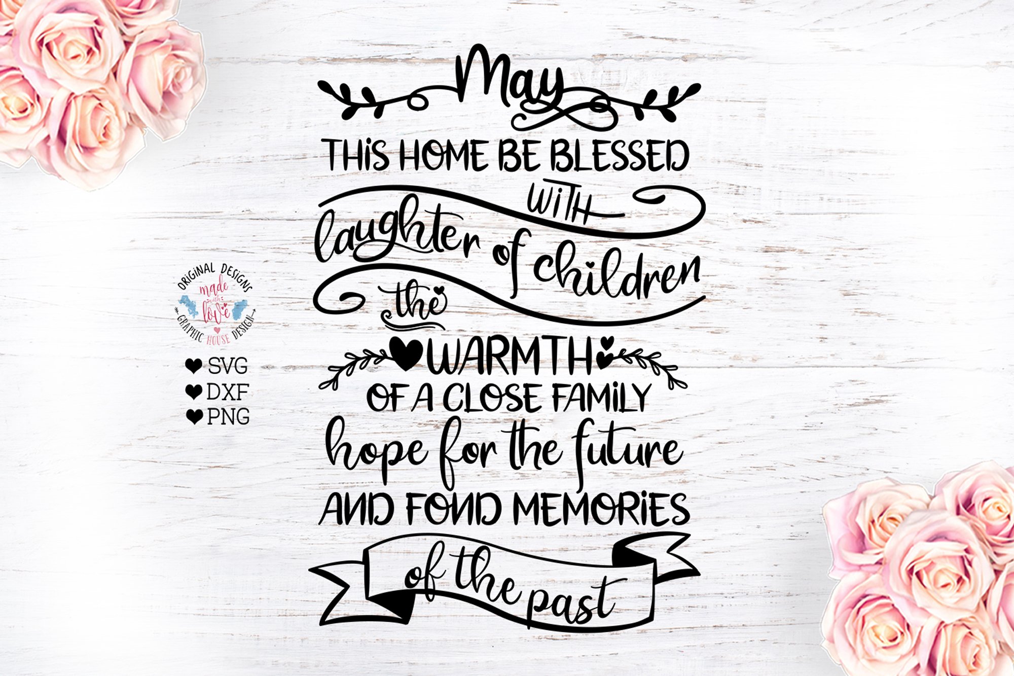 Blessed Home - Home Sign Cut File and Sublimation File (1107334) | SVGs ...