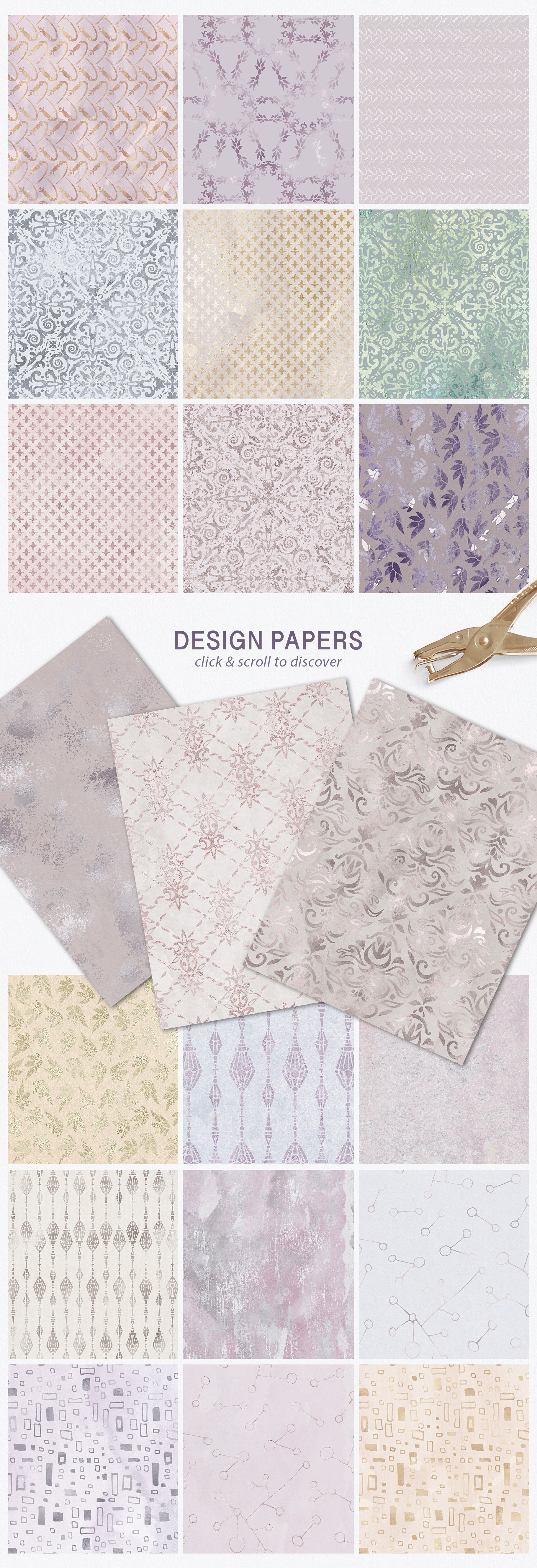 Seamless Textures & Patterns Bundle - Shabby Chic Design Kit (274482 ...
