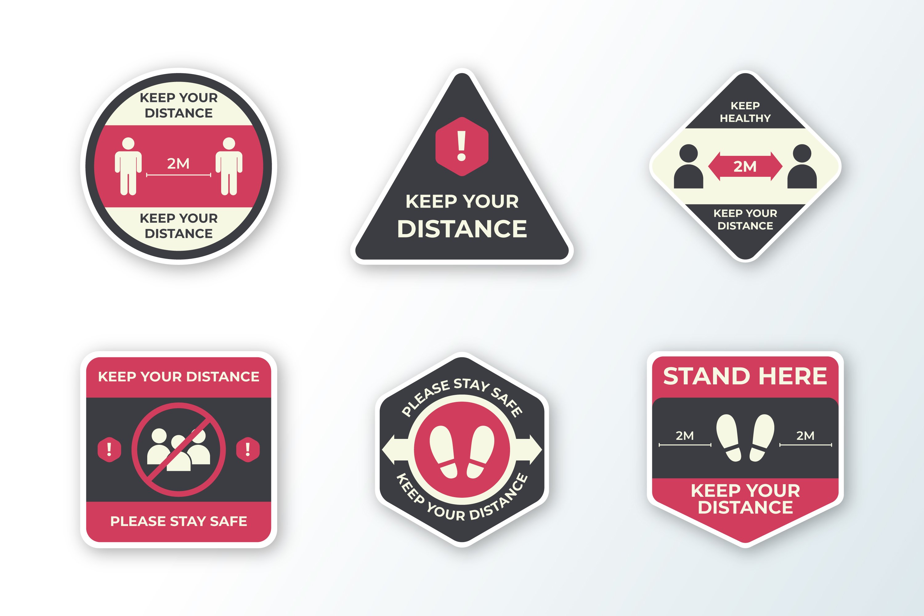 Keep Your Distance Signs Collection