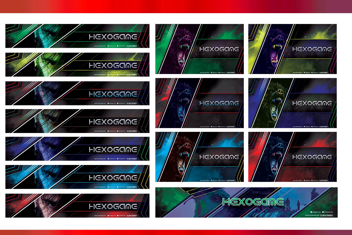 Hexo Game Youtube Templates (229544) | Websites | Design Bundles