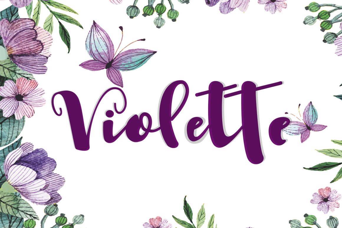 Violette (52232) | Calligraphy | Font Bundles