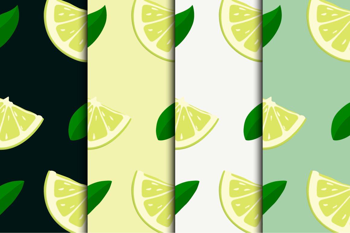 Lemons and limes. (674560) | Patterns | Design Bundles