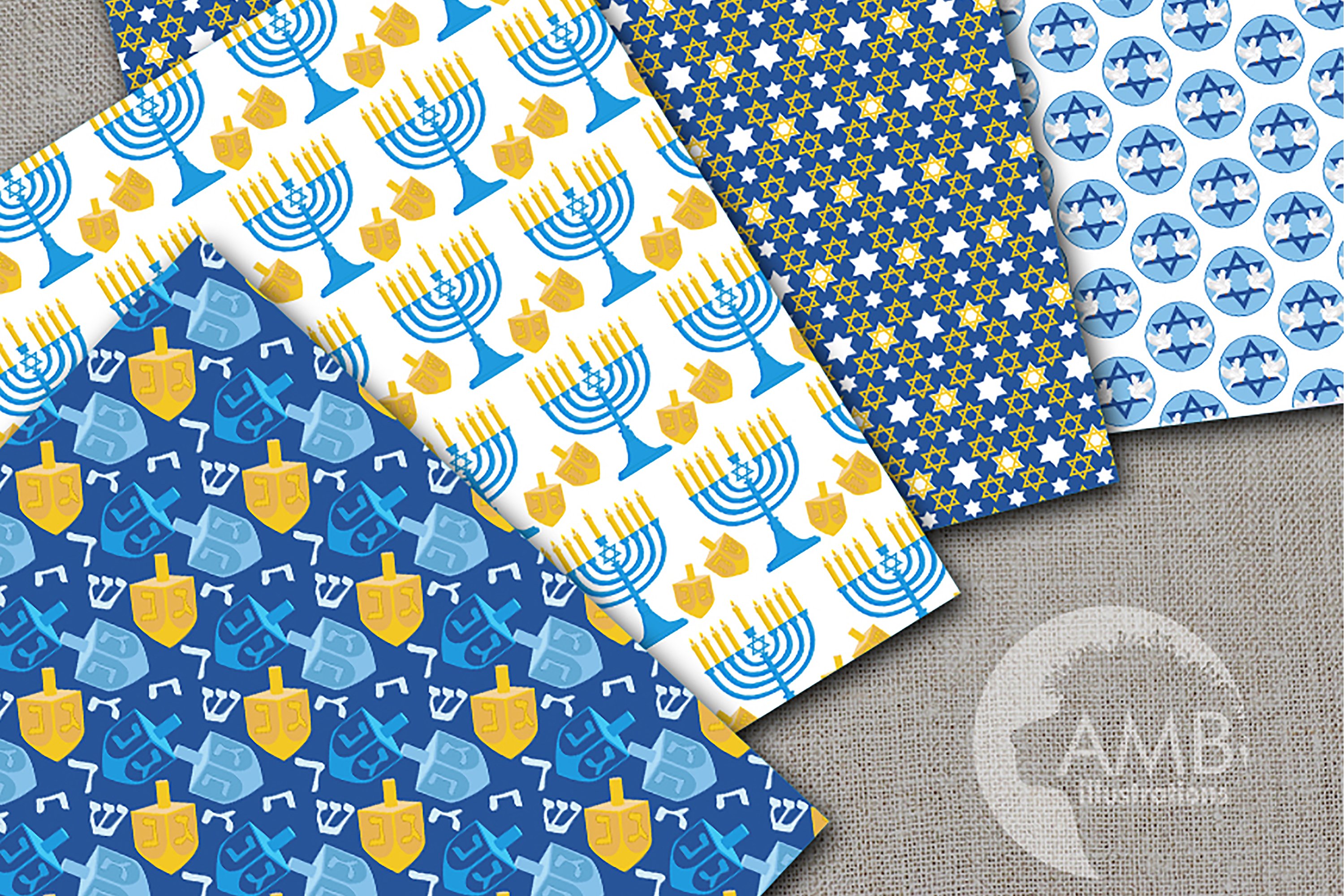 Happy Hanukkah Patterns, Hanukkah Papers, AMB-1534 (107981) | Patterns ...