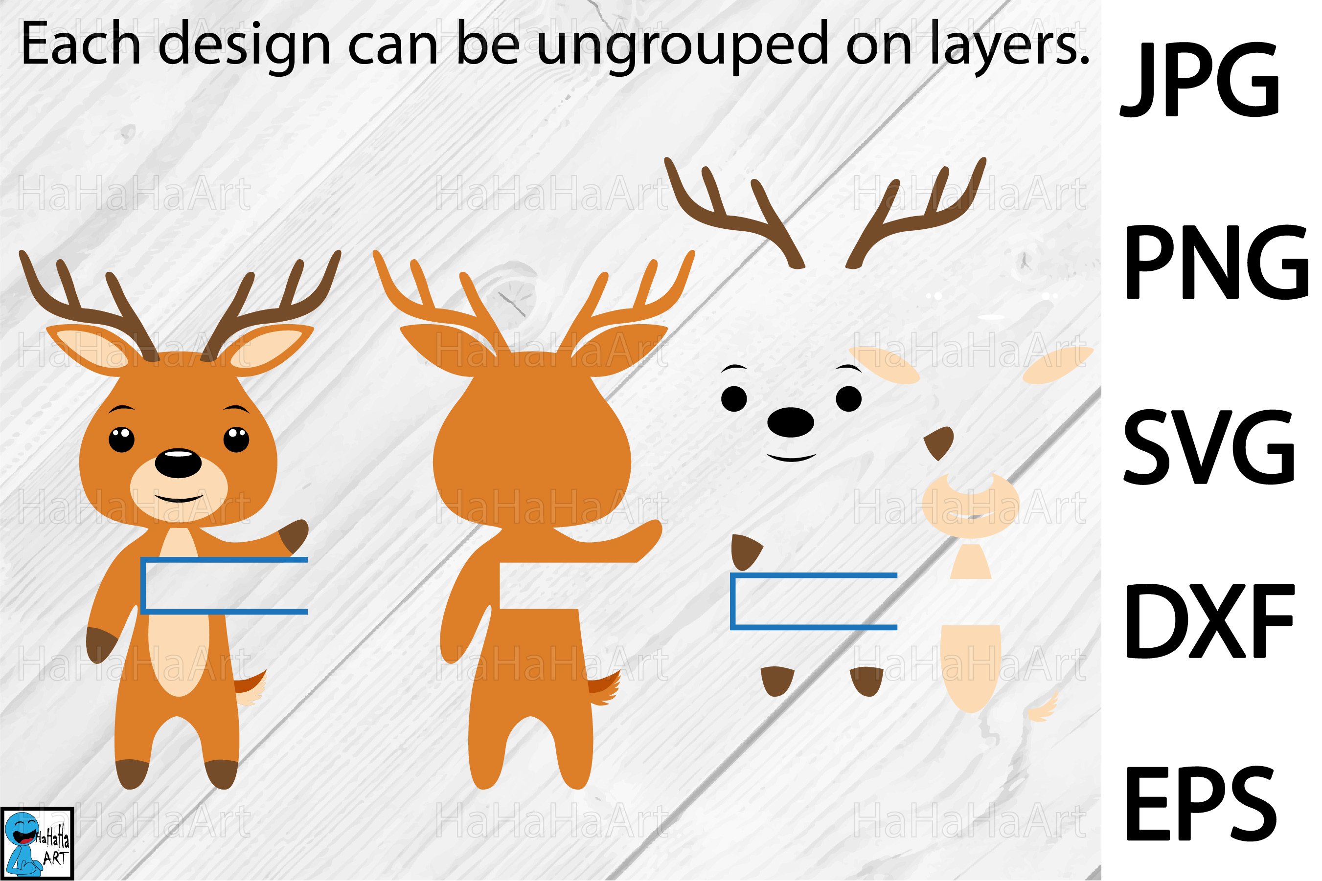 Split Forest Animals - Clip art / Cutting Files 230c (321853 ...