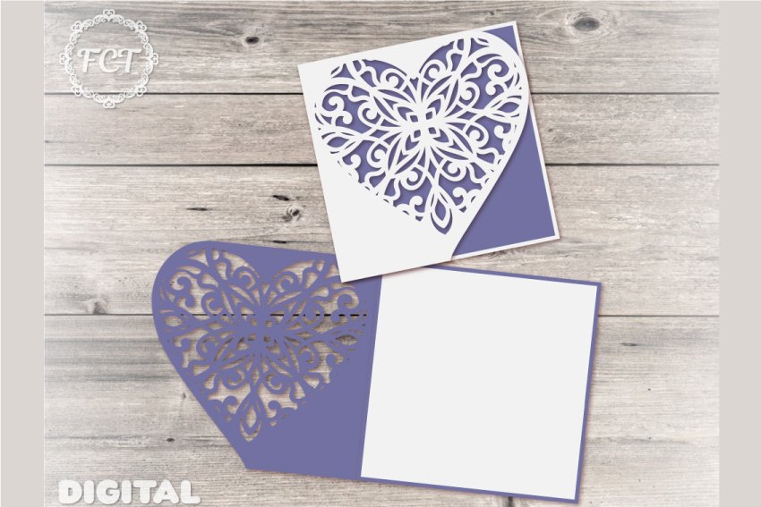 6 Valentines card SVG templates set, Heart greeting cards (1209850 ...