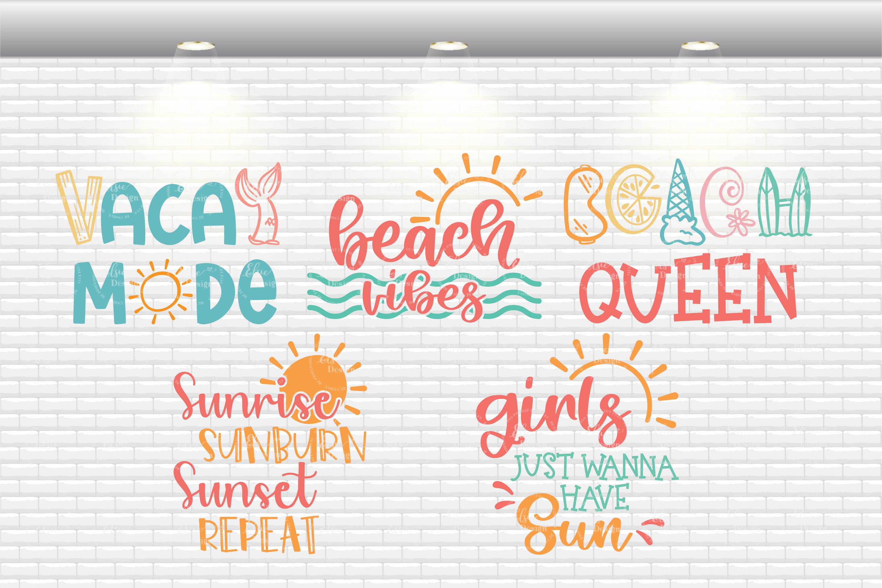 Summer Beach Bundle SVG Cut Files (730806) | Cut Files | Design Bundles