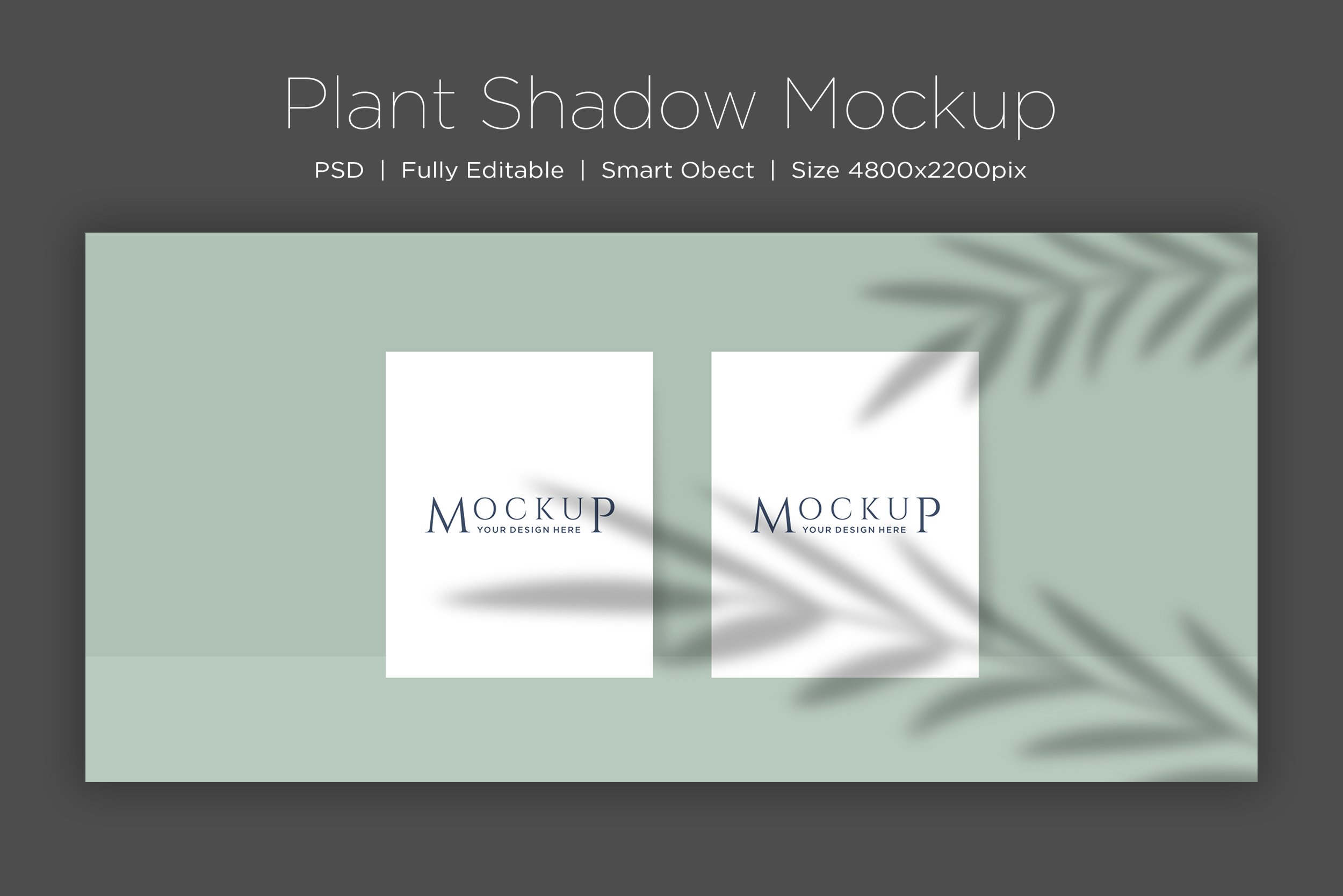 Plant Shadow Mockup Template (1082770) | Posters | Design Bundles