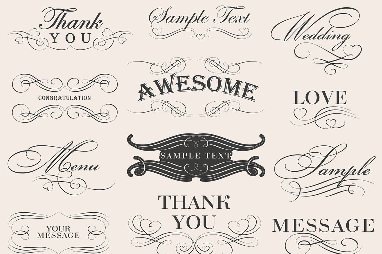 decoration vector set 5 (818060) | Decorations | Design Bundles