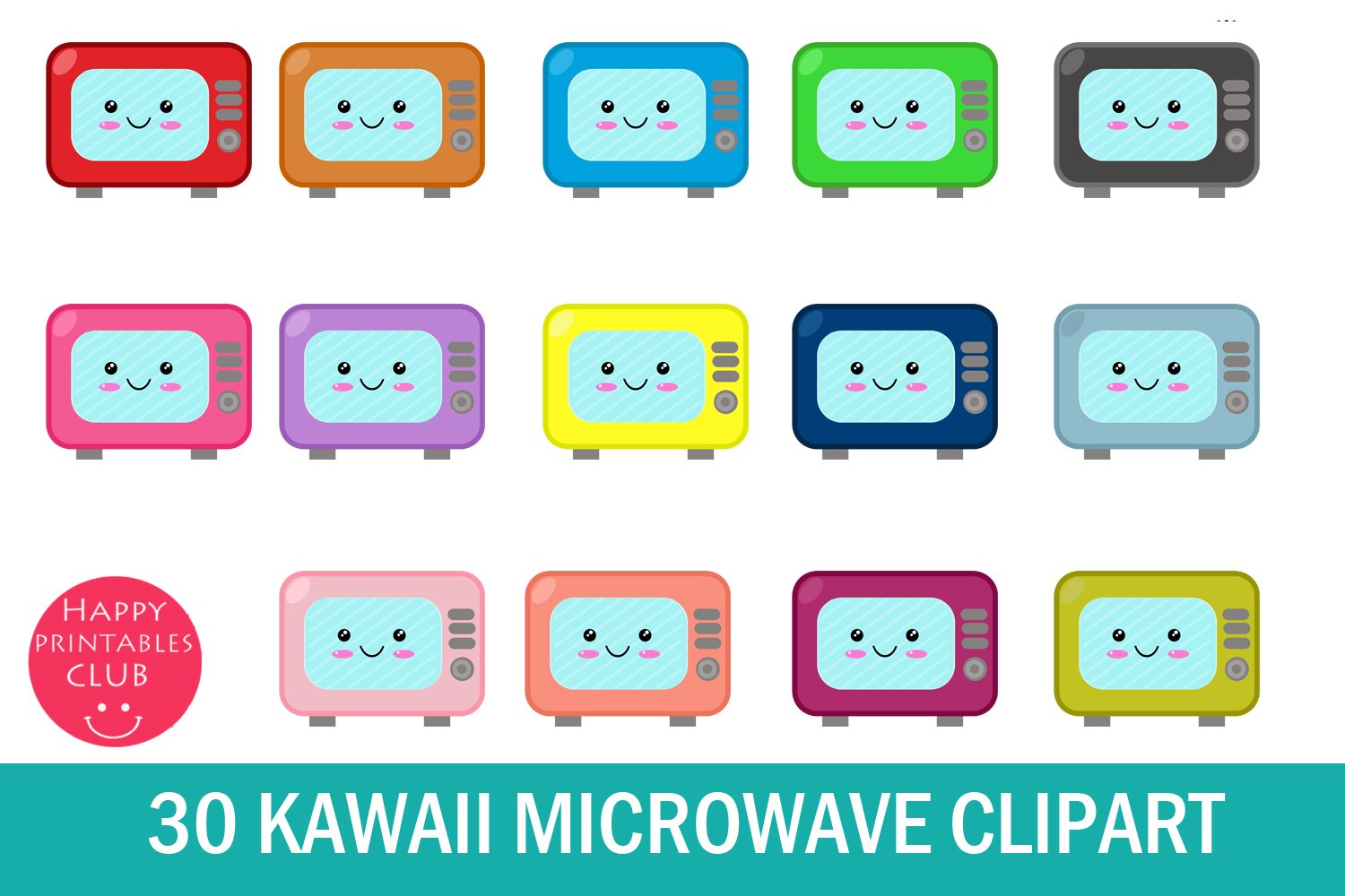 30 Microwave Clipart-Kawaii Microwave-Cute Microwave Clipart (140941 ...