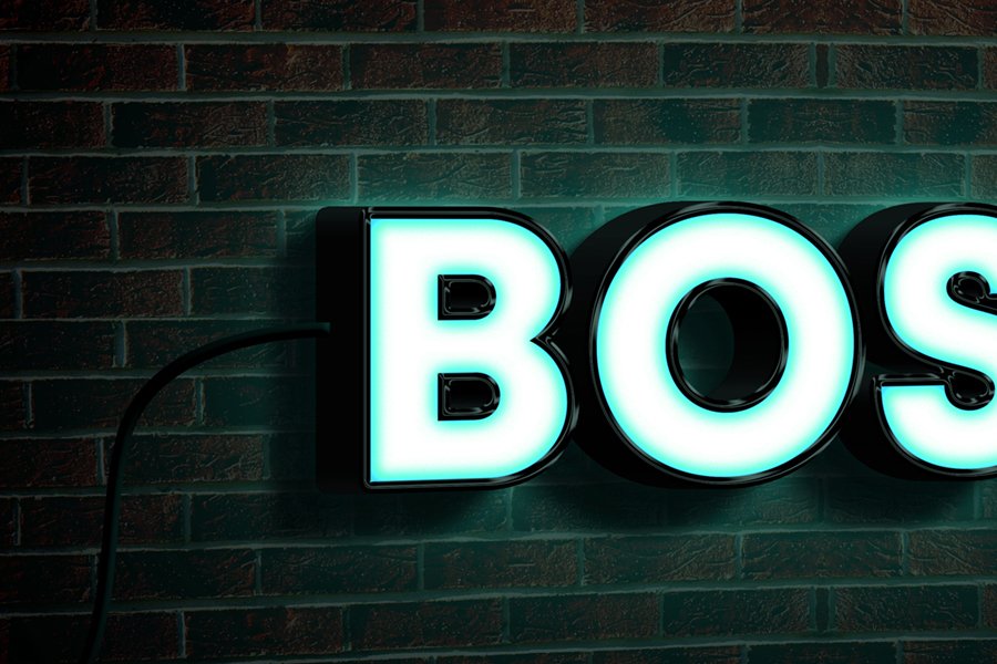 Boss 3D Neon Sign Board Light Text Effects (537863) | Layer Styles ...