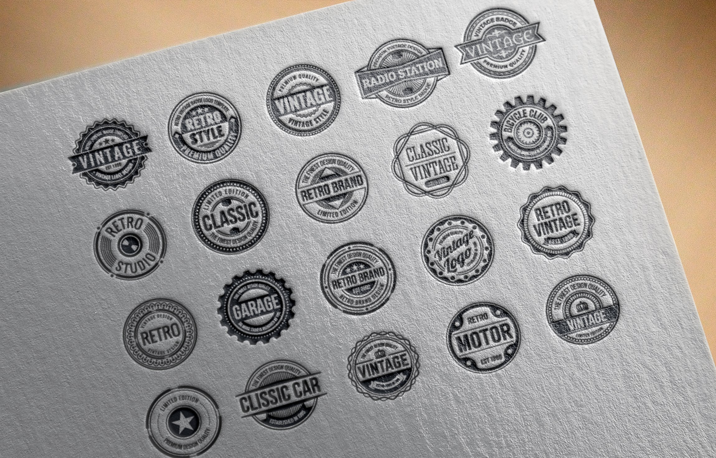 50 Vintage Round Badge & Logo (192710) | Logos | Design Bundles