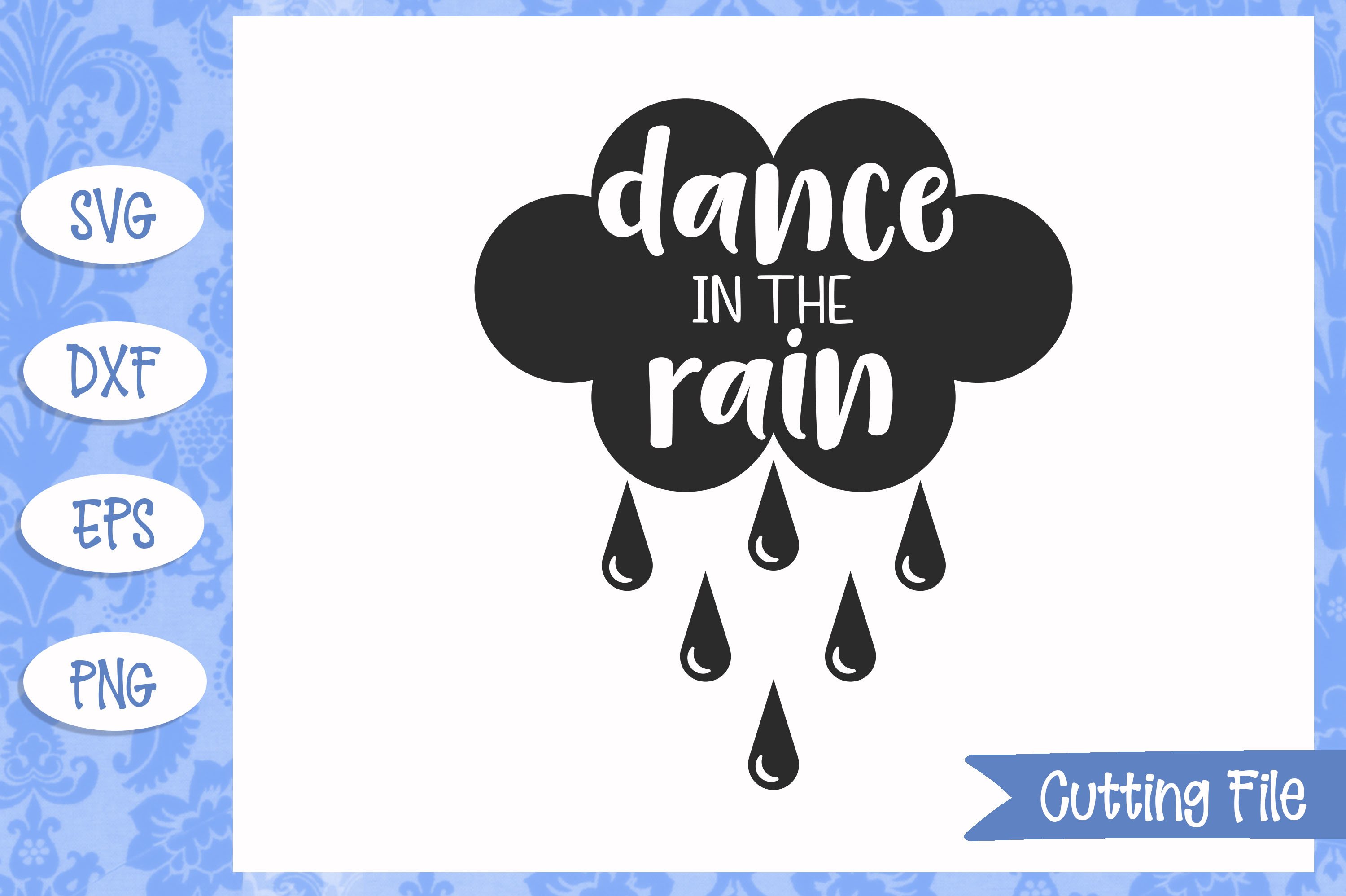 Dance in the rain SVG File