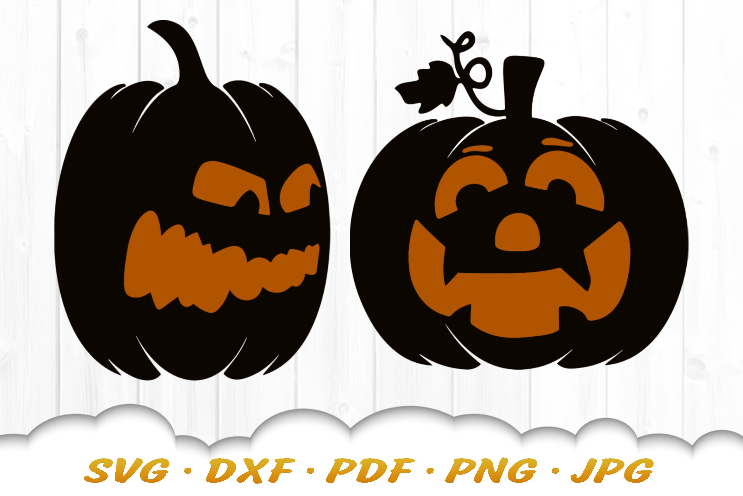 Halloween Jack O'Lantern SVG DXF Cut Files Bundle (907861 ...