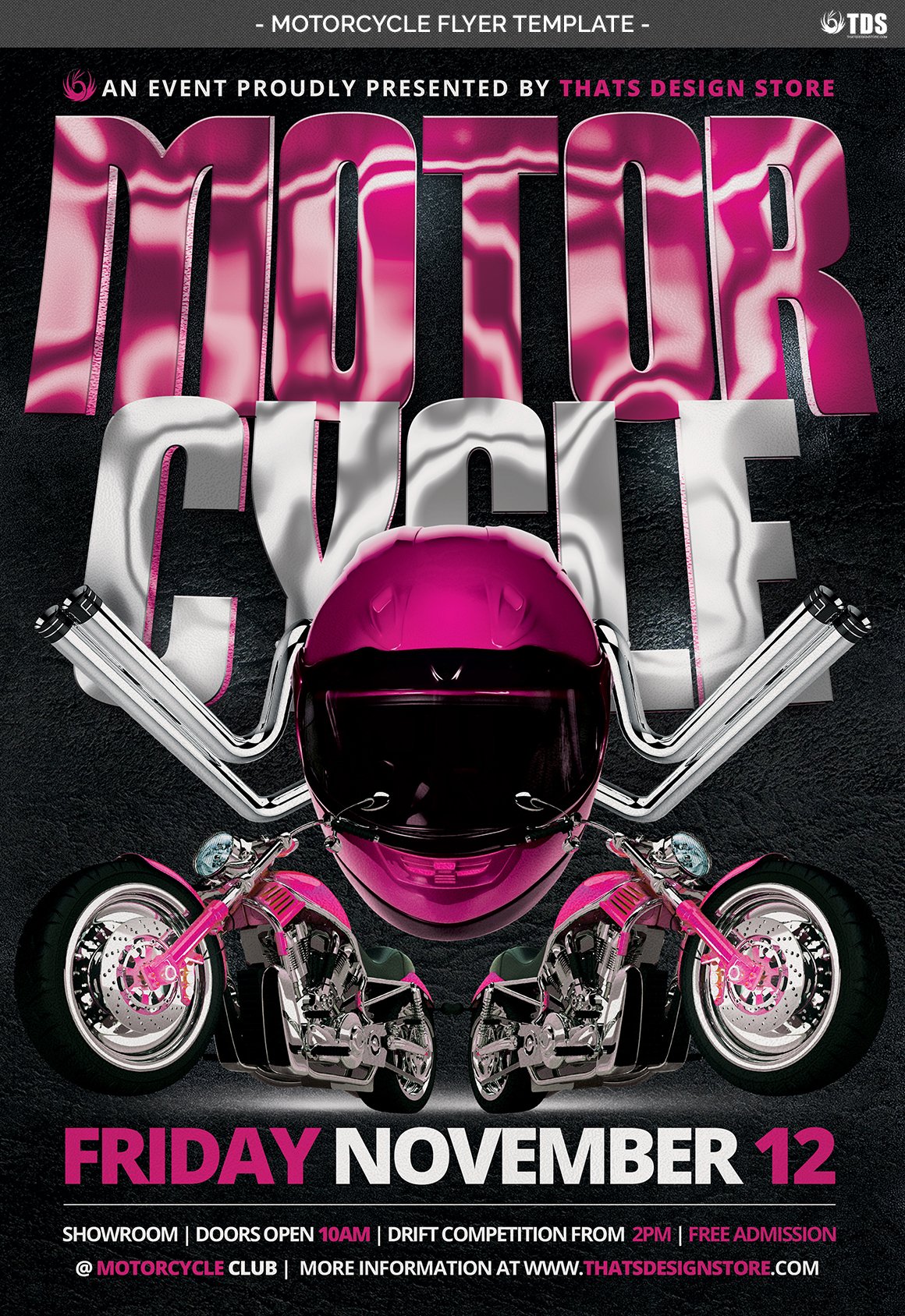 Motorcycle Flyer Template (18849) | Flyers | Design Bundles