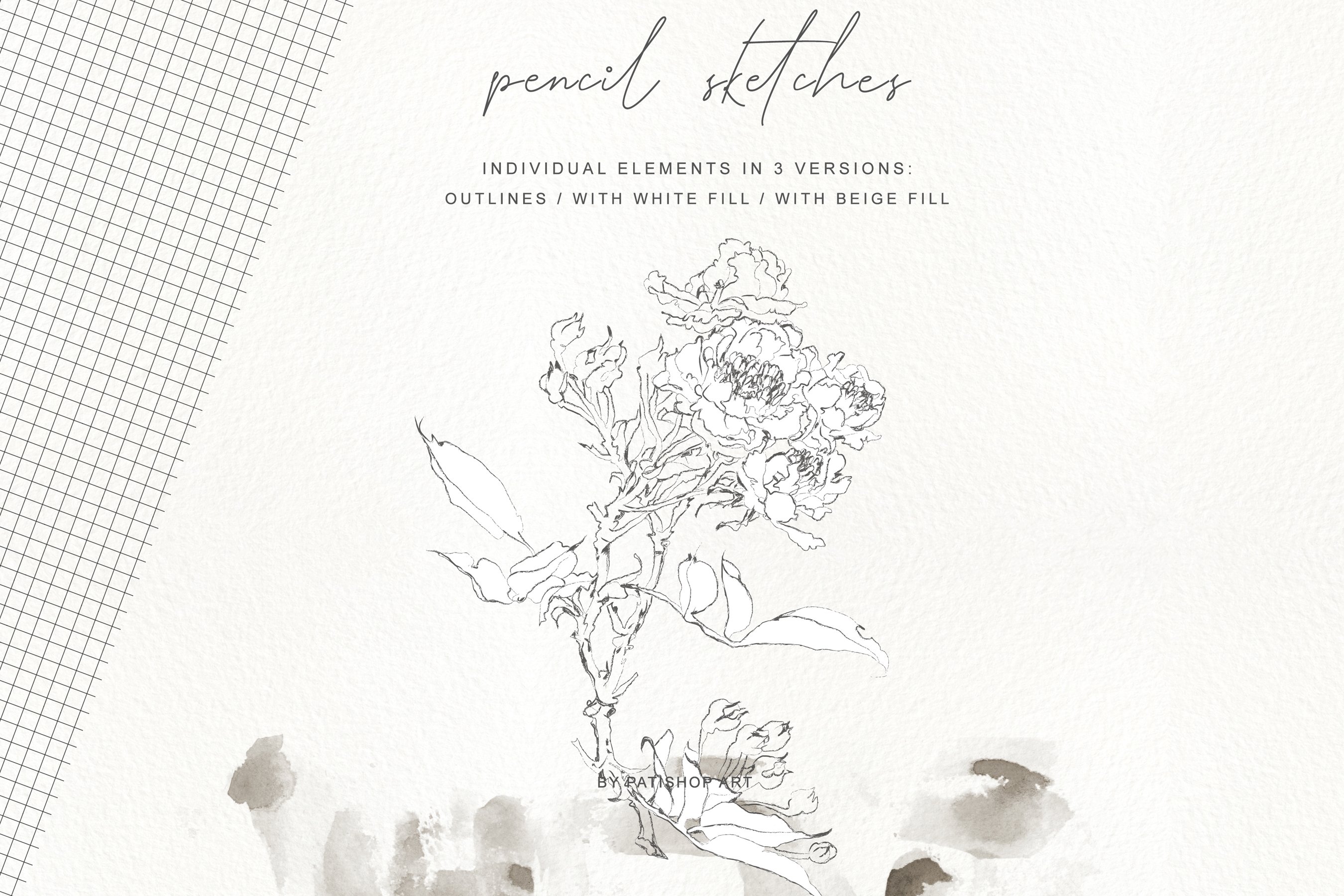 Hand Drawn Fine Line Clip Art (277127) | Illustrations | Design Bundles