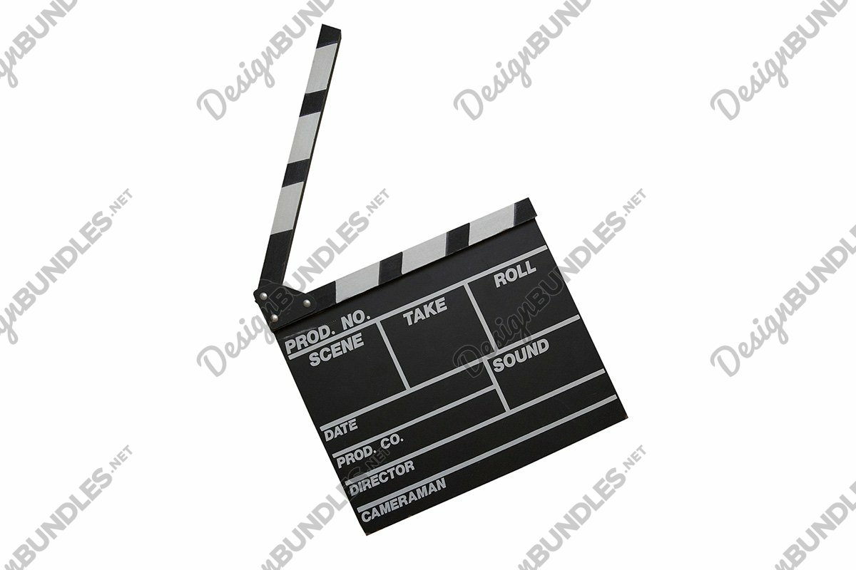 Black clapper board isolated on white (1815857) | Industry | Design Bundles