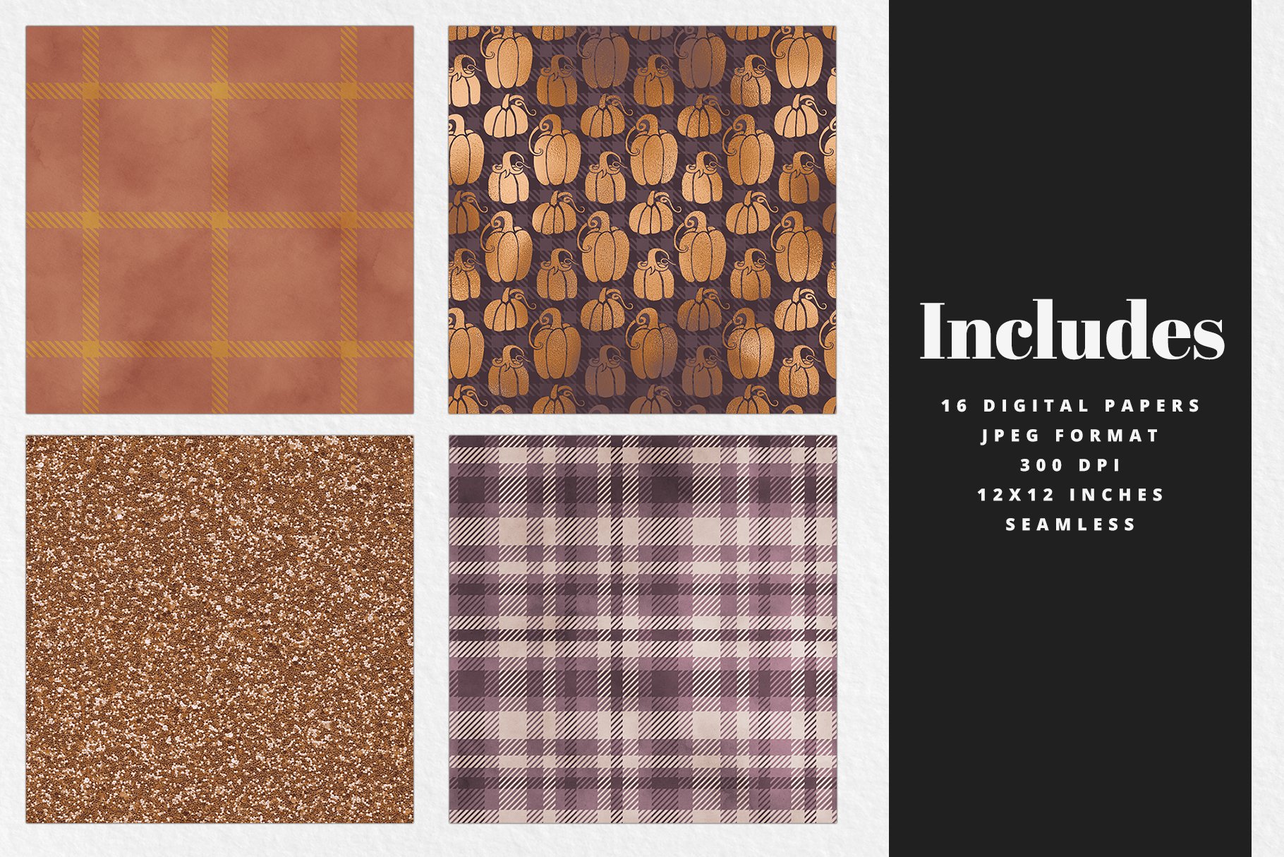 Fall Flannel Digital Paper Pack