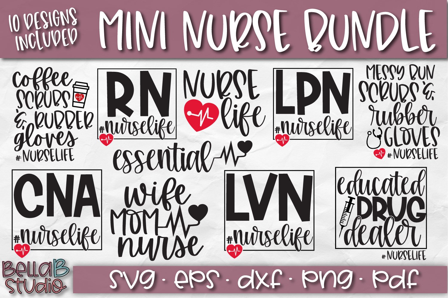 Nurse SVG Bundle, Nursing SVG Bundle (553486) | Cut Files | Design Bundles