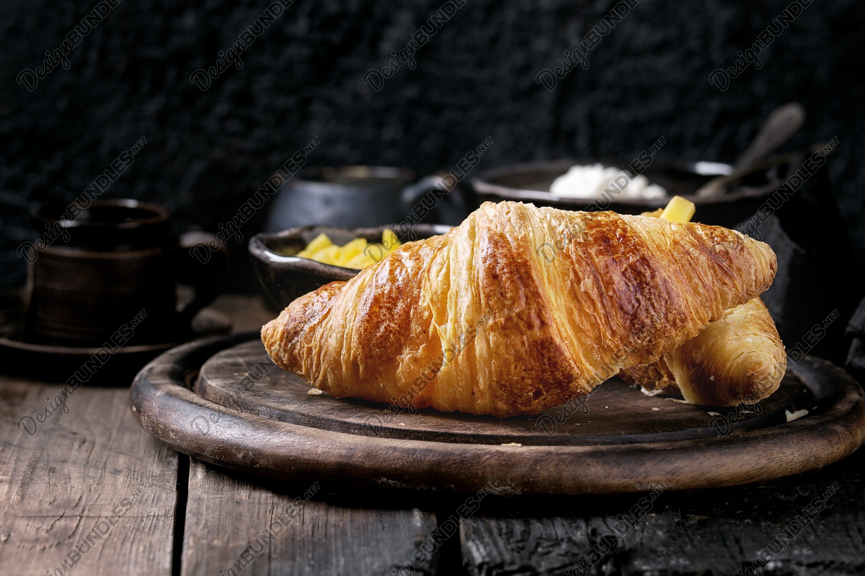 Breakfast with croissant and mango fruit (877036) | Food and Drink ...