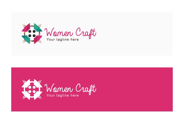 Women Craft - Illustrative Abstract Group Logo Template (25363) | Logos ...