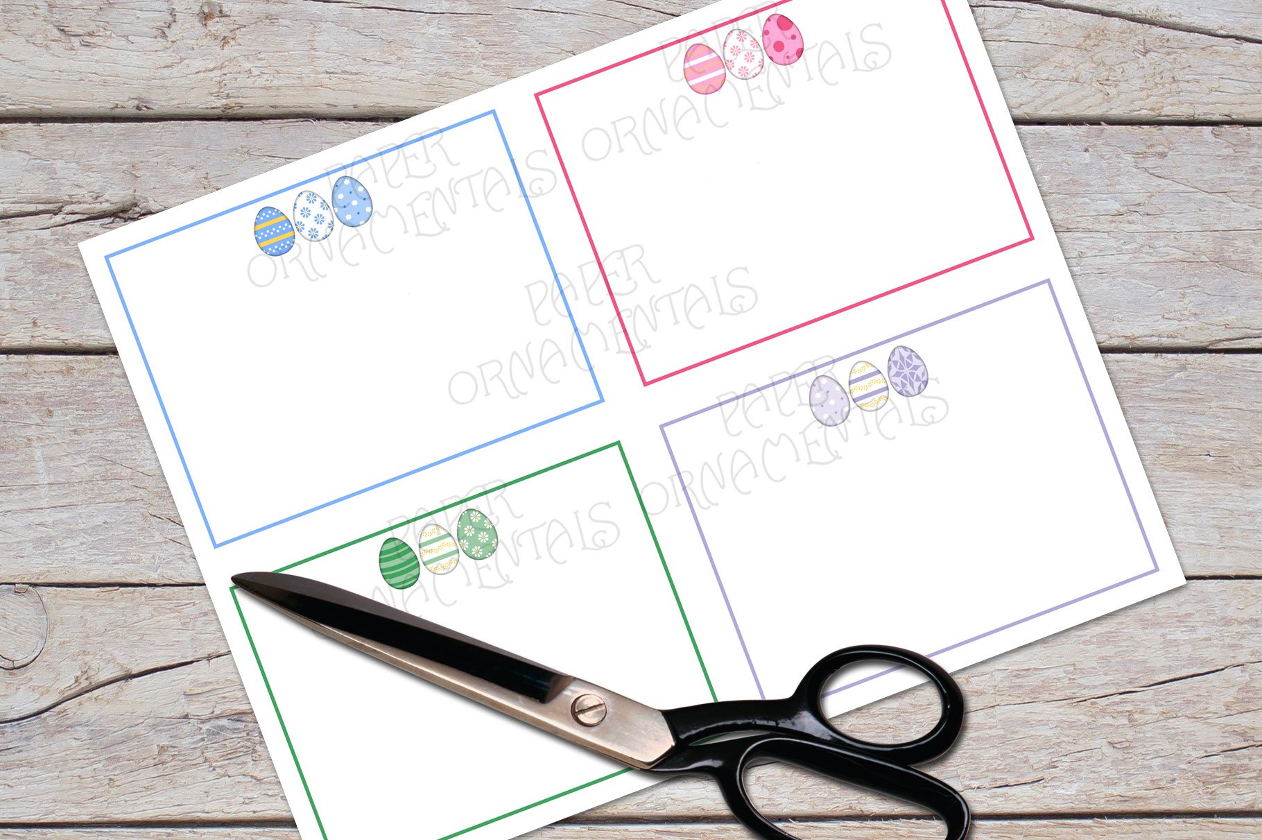 Note Cards, Easter Flat Note Cards, Easter Egg Trio Cards (1230547 ...