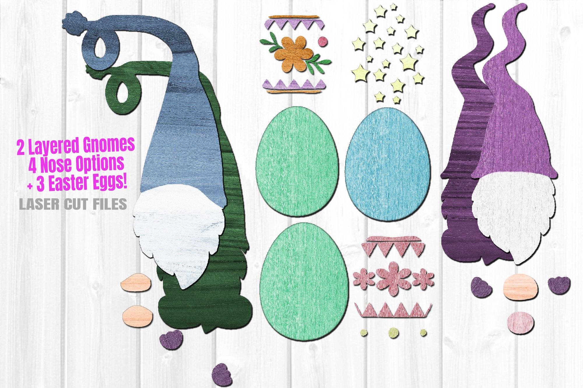 Easter Egg Gnome SVG Glowforge File Laser Cut Files Bundle (1238019 ...