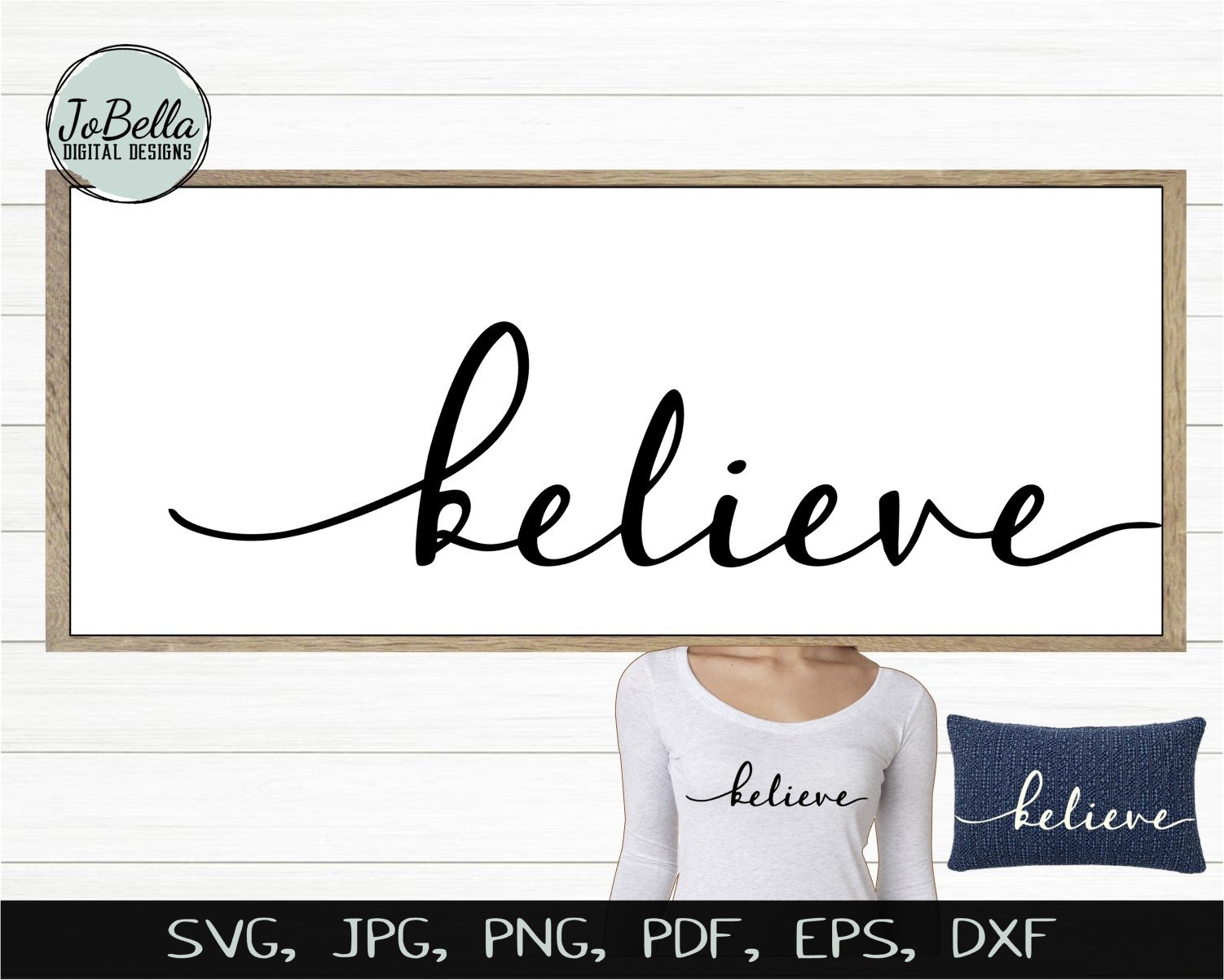 Believe SVG, Sublimation and Printable Christian Design (254621) | Cut ...