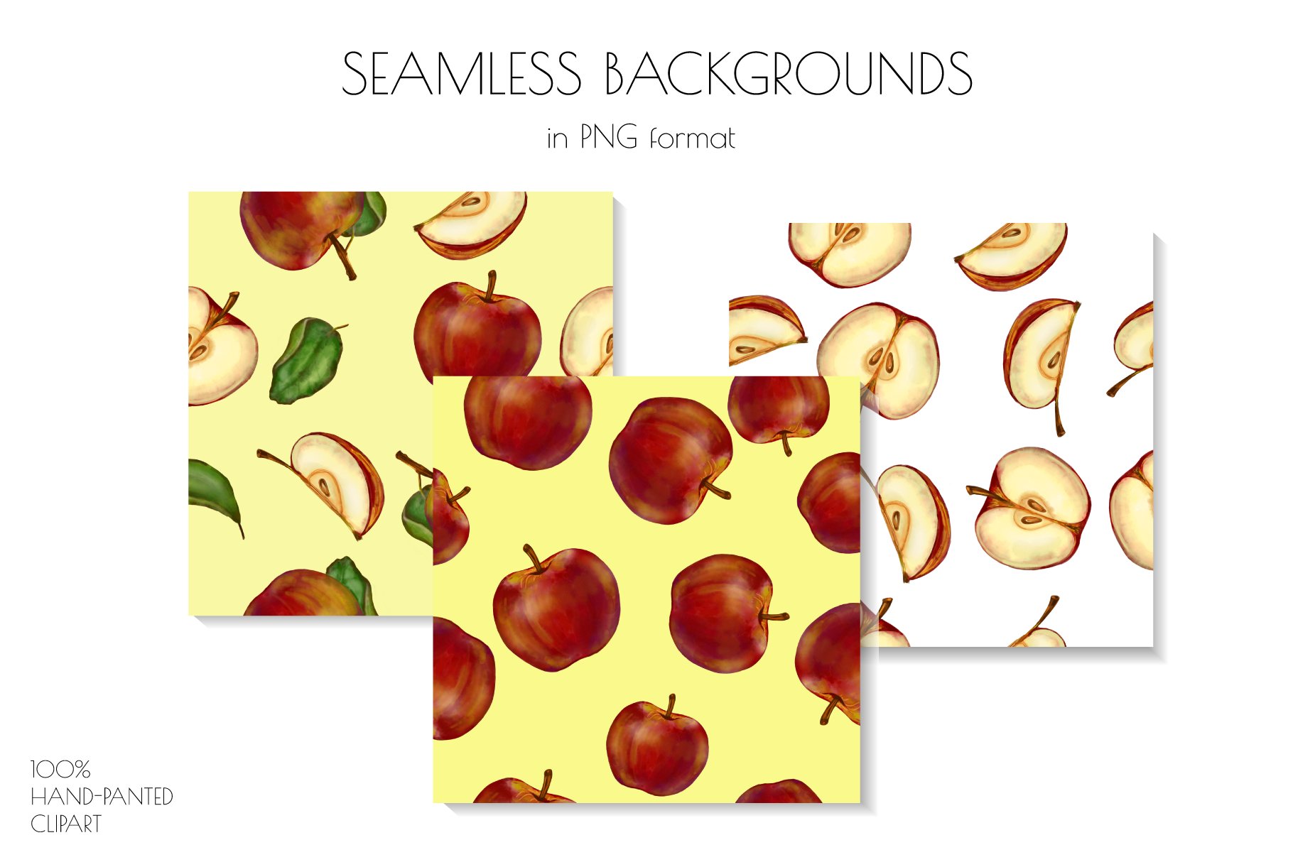 Apple Digital paper,Scrapbook Paper, ,Seamless patern (1147173 ...