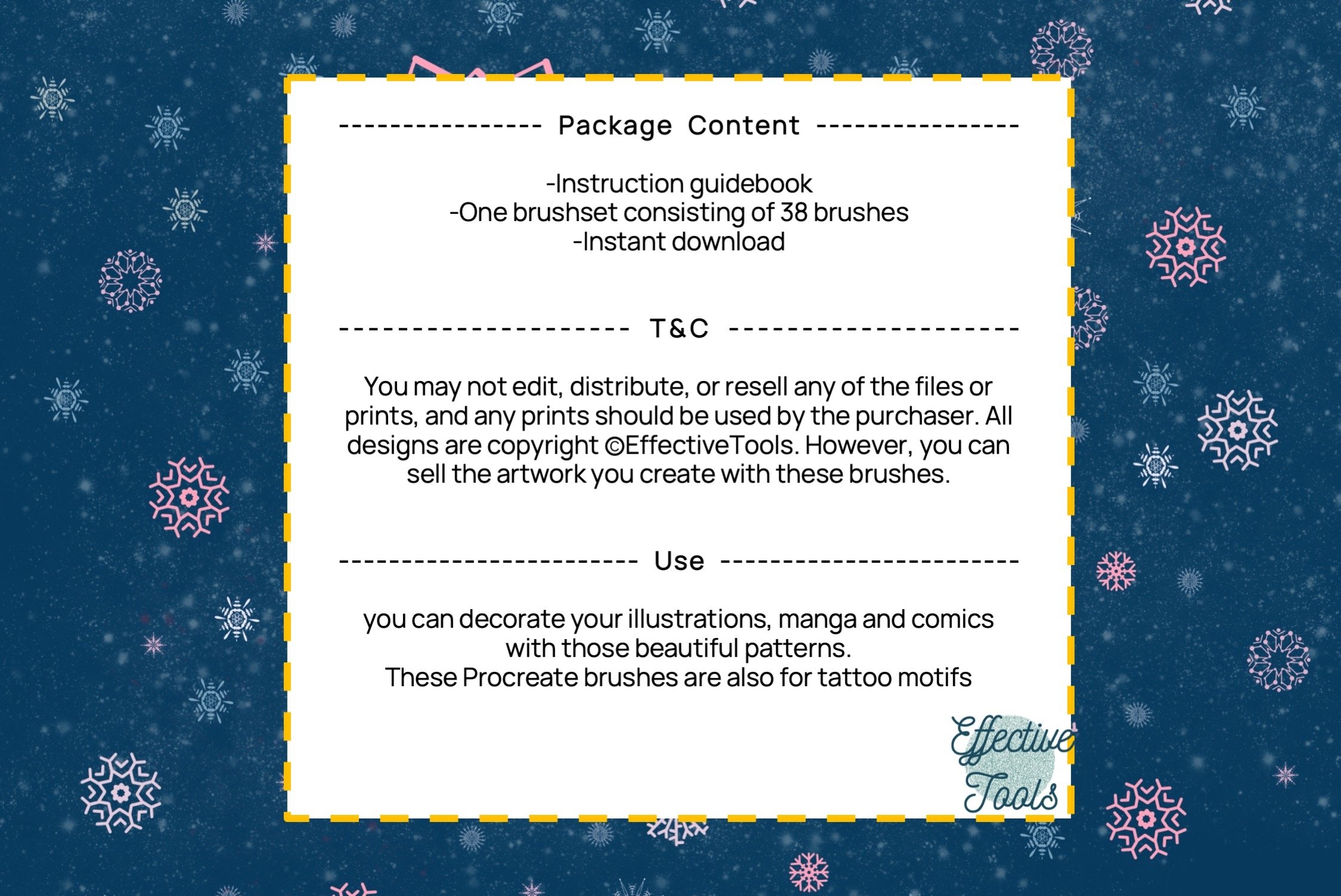 36 Procreate Snowflake Brushes (1123878) | Procreate | Design Bundles