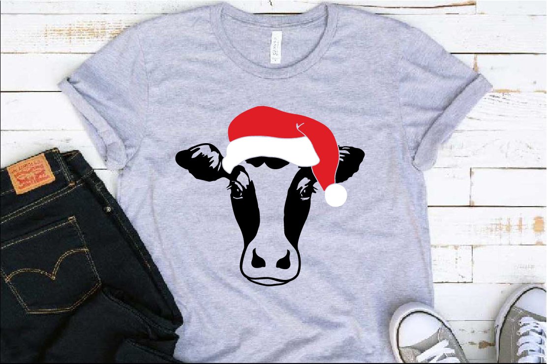 Cow Christmas Hat cowboy Farm heifer hat 1087S (158717) | SVGs | Design ...