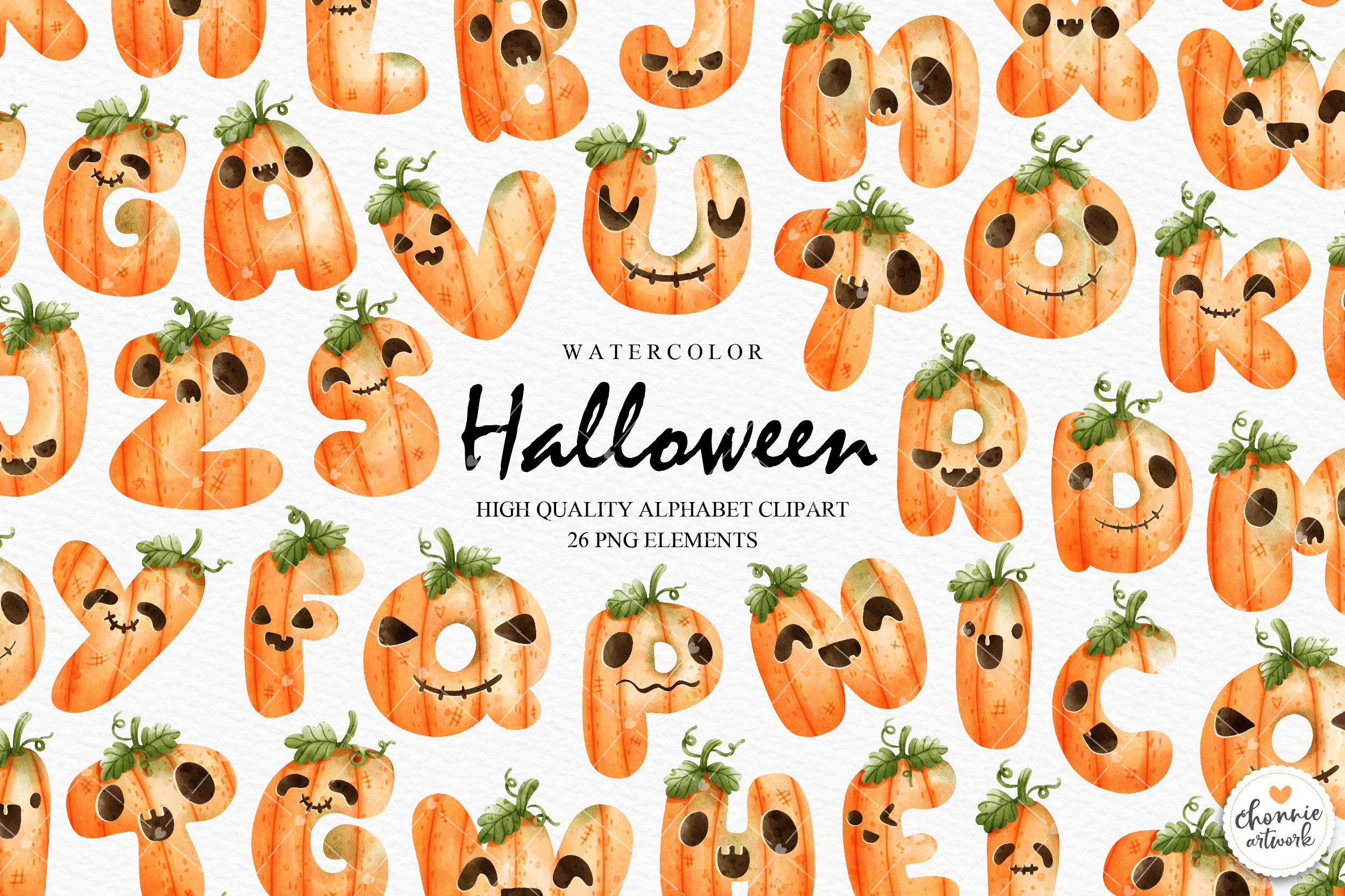 Halloween Alphabet Clipart