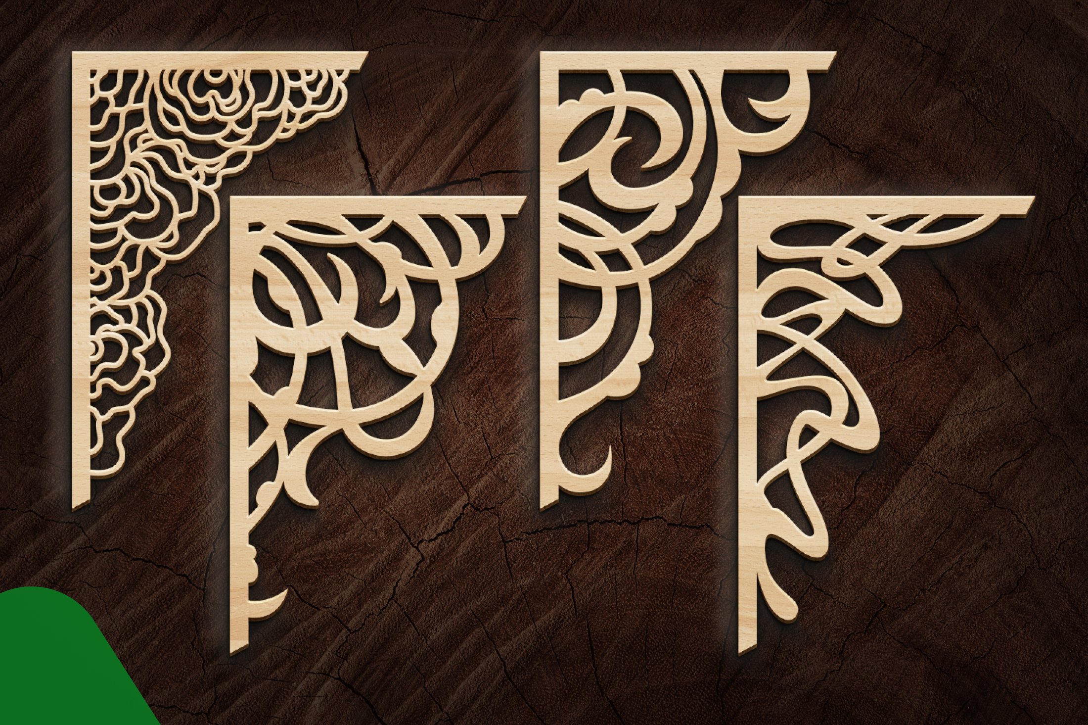 Scroll Decorative Corner Bracket Scroll Saw Patterns Silhouette Stencil