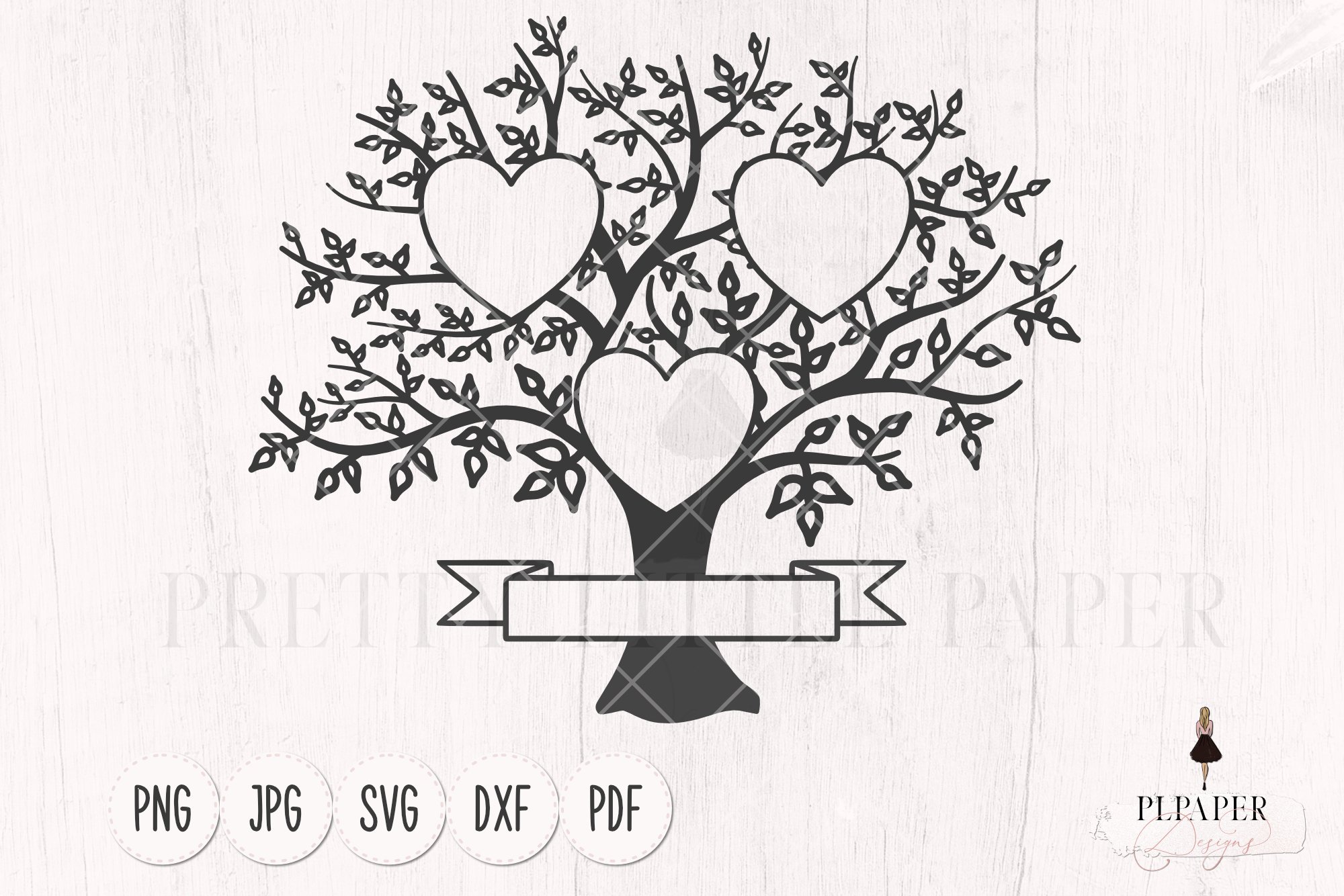 Craft Supplies & Tools Family Heart Tree Svgpngdxf file Family Tree SVG ...