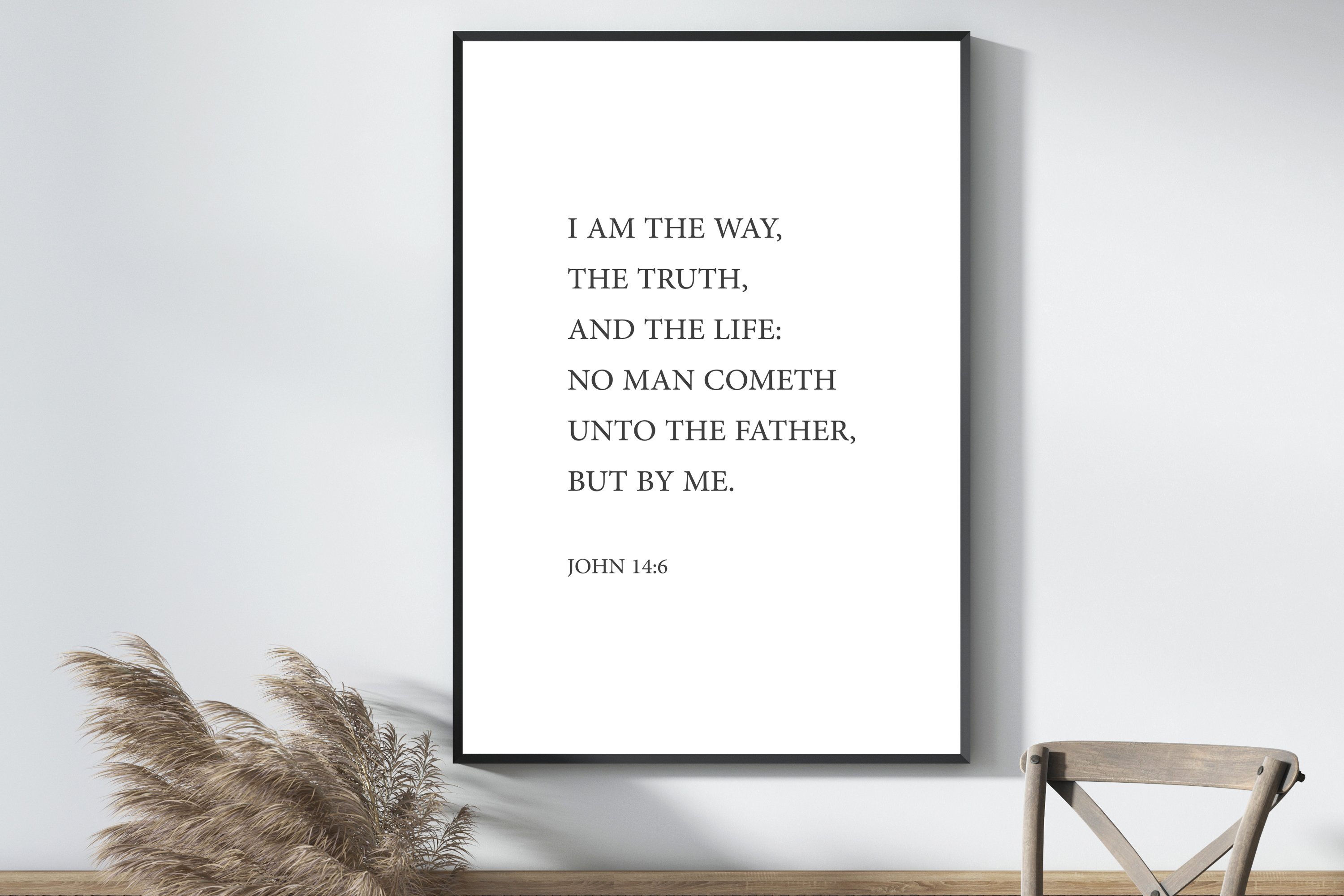 John 14:6 printable, Bible verse wall art, Christian poster (1743663 ...