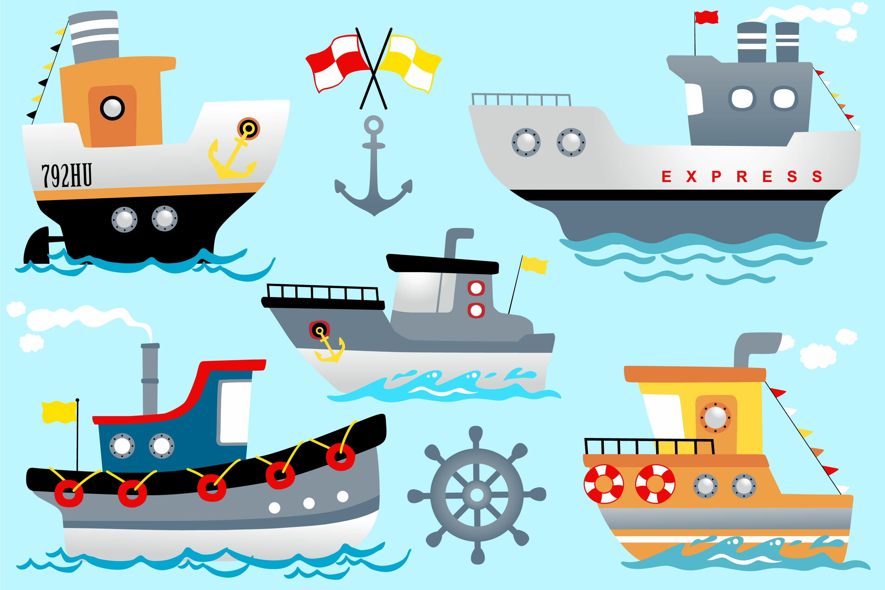 Sea Transportation Clipart
