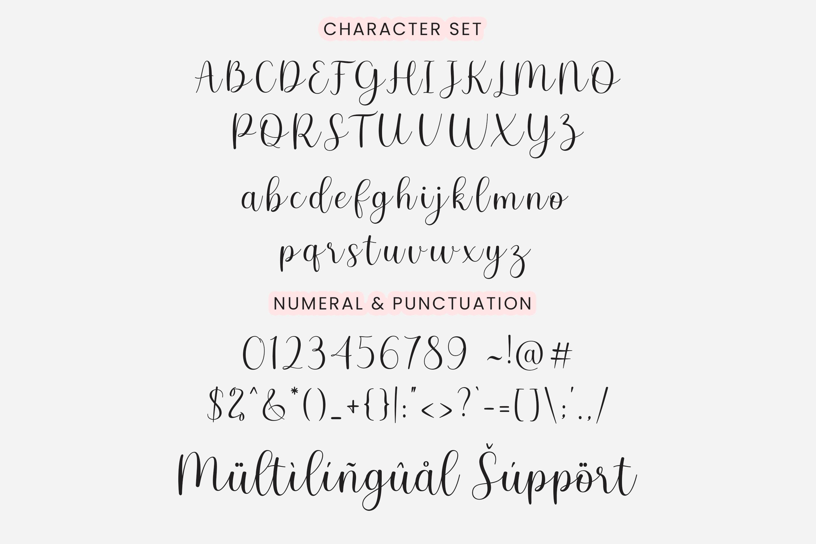 Girly Cursive Fonts Alphabet