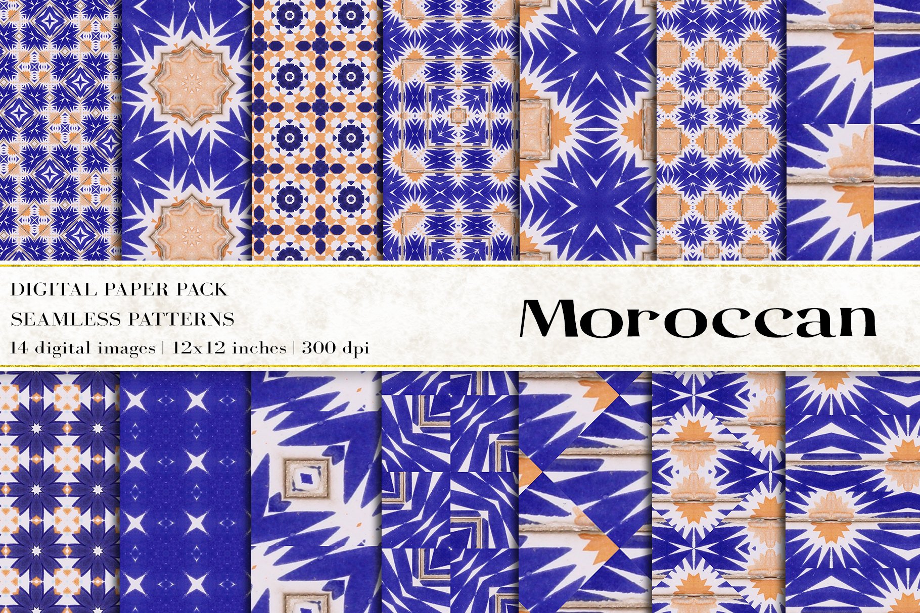 Moroccan Digital Papers (1822608) | Patterns | Design Bundles