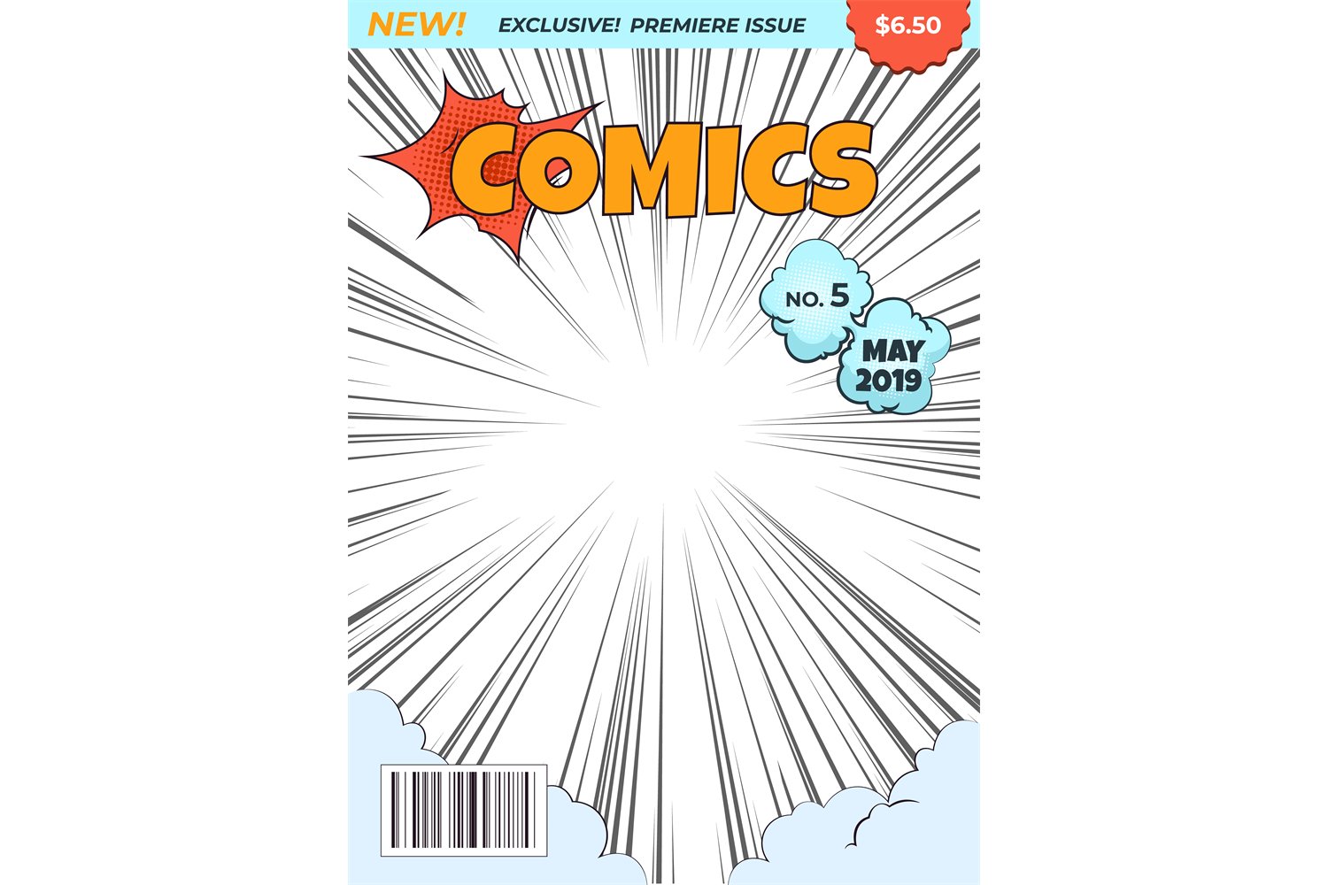 Comics magazine cover. Comic book superhero title. Cartoon p (1395378 ...