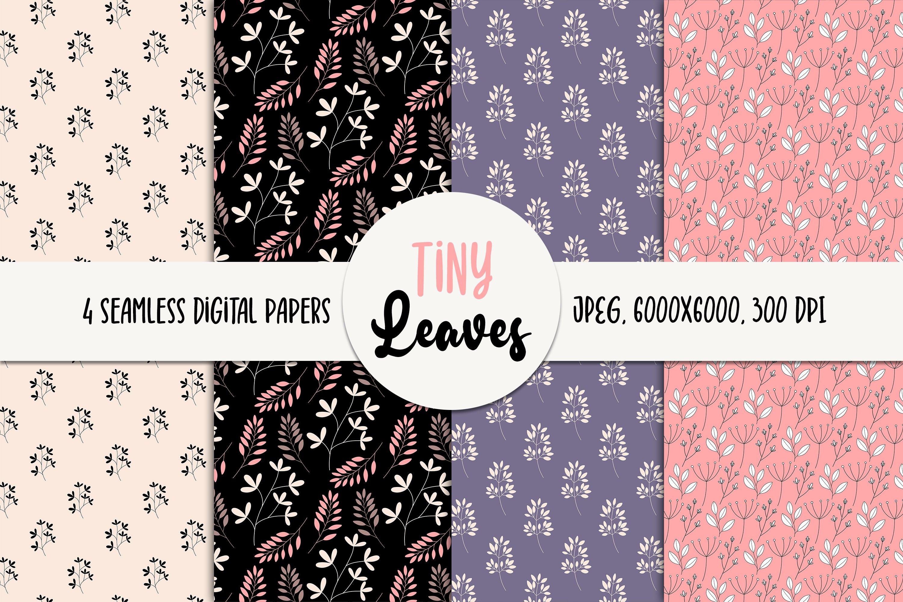 Leaves Seamless Digital Paper - Floral Patterns (1123377) | Patterns ...