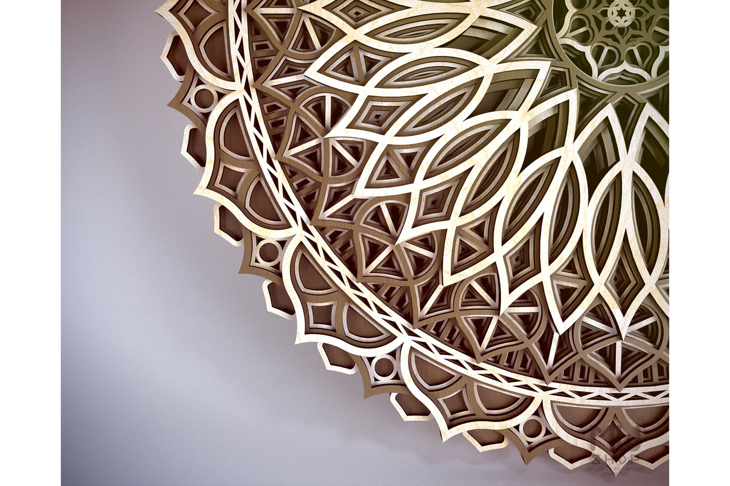 M16 - Wall Art Multilayer Mandala Pattern for Laser Cut (578822 ...