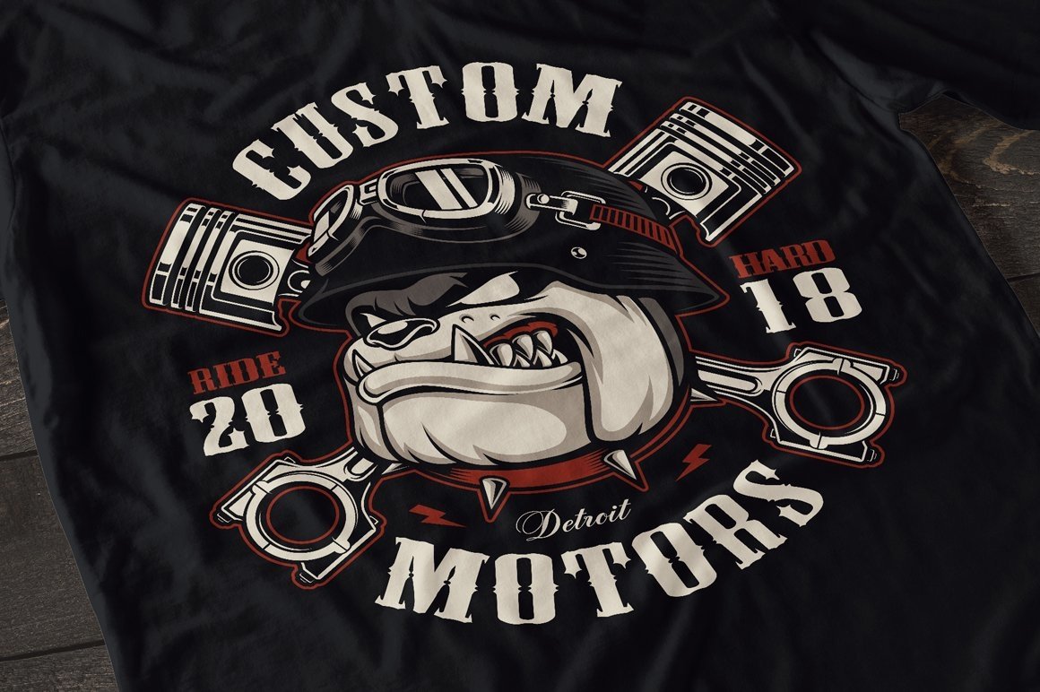 Set of Bikers Shirt Designs. (259220) | Illustrations | Design Bundles