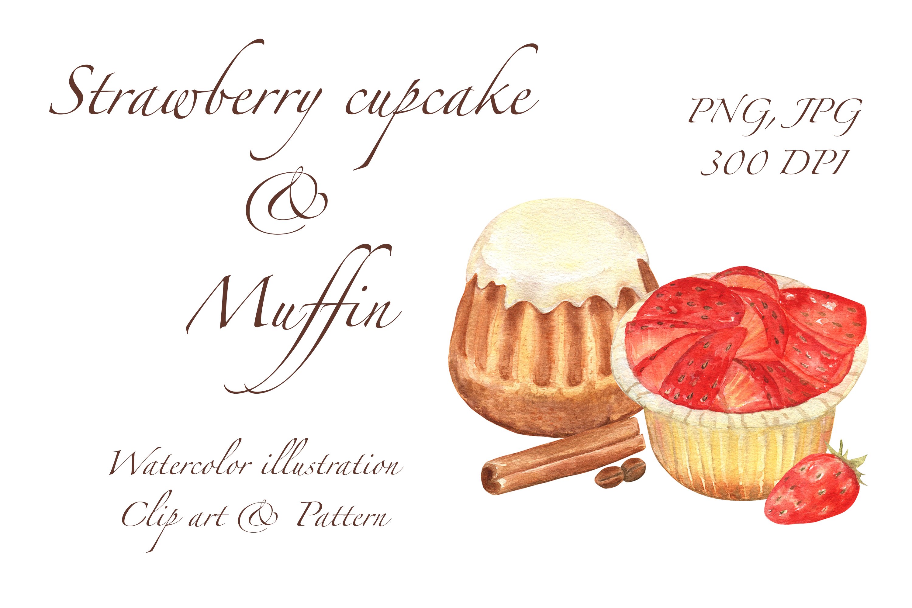 Strawberry Cupcake Clip Art