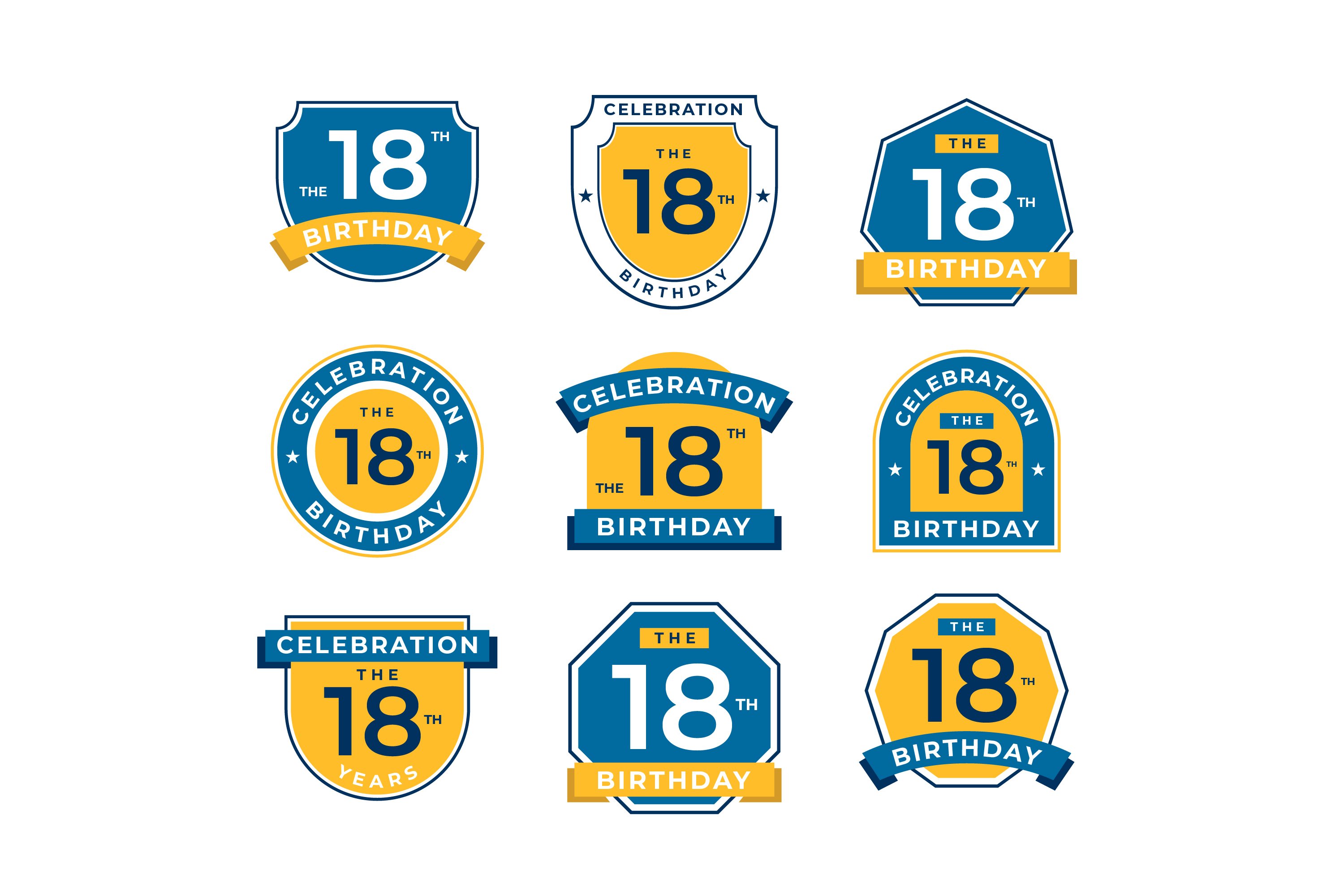 18th Birthday Badges